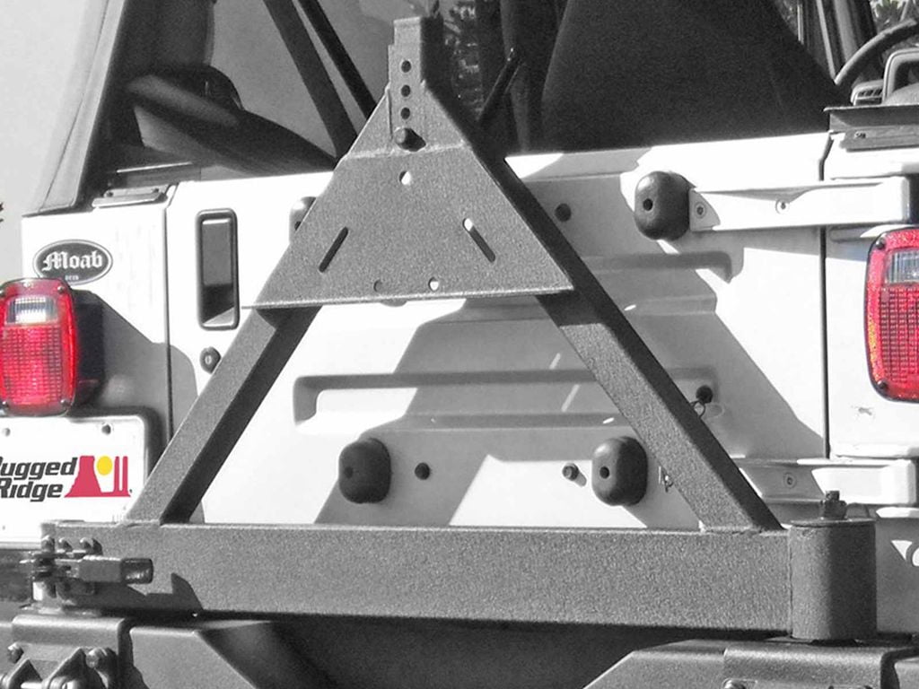 Rugged Ridge Tire Carrier, XHD Rear Bumper Fit 76-06 Jeep CJ/Wrangler ...