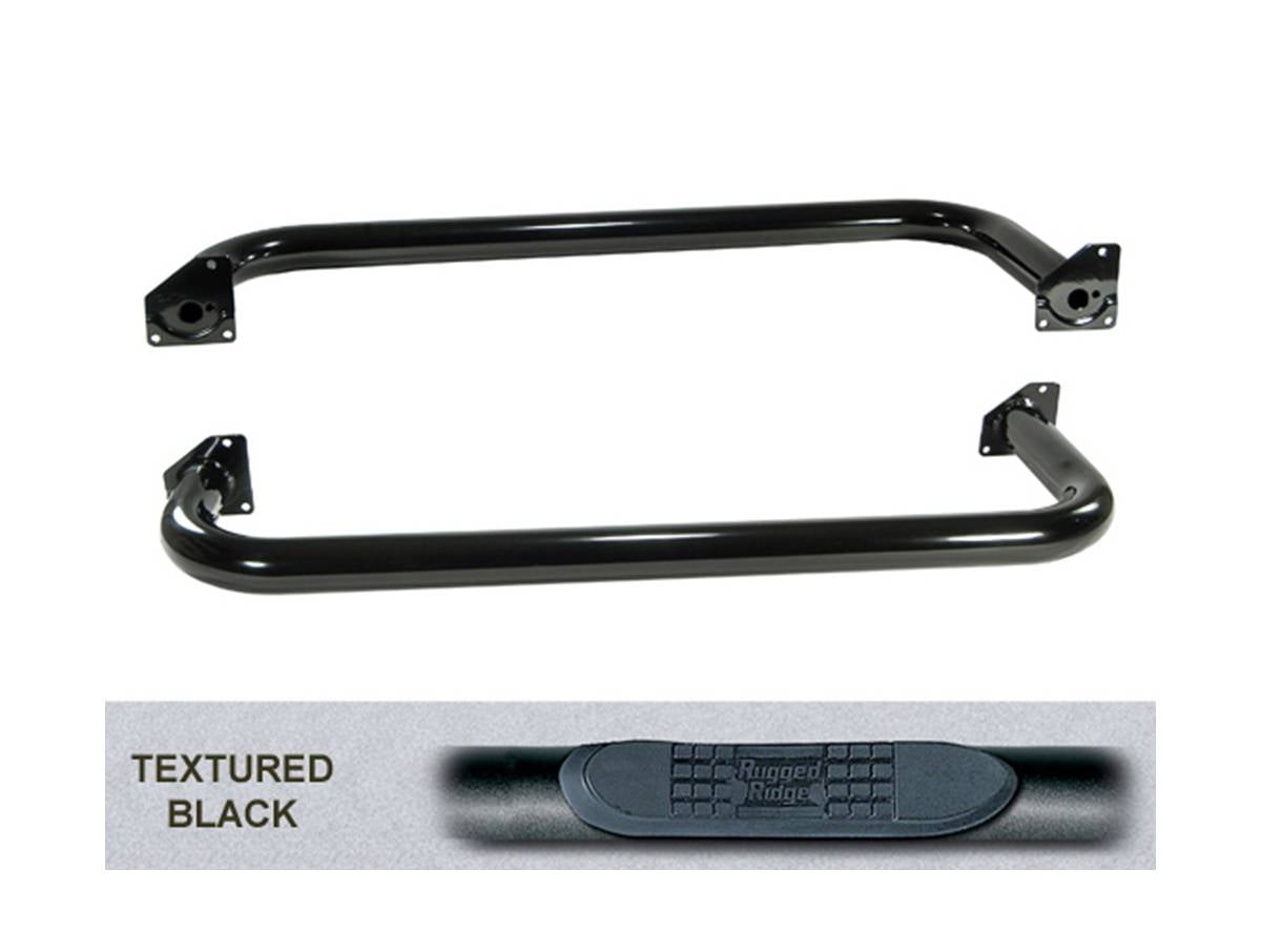 Rugged Ridge by RealTruck 3" Tube Side Steps for Wrangler YJ | Textured ...