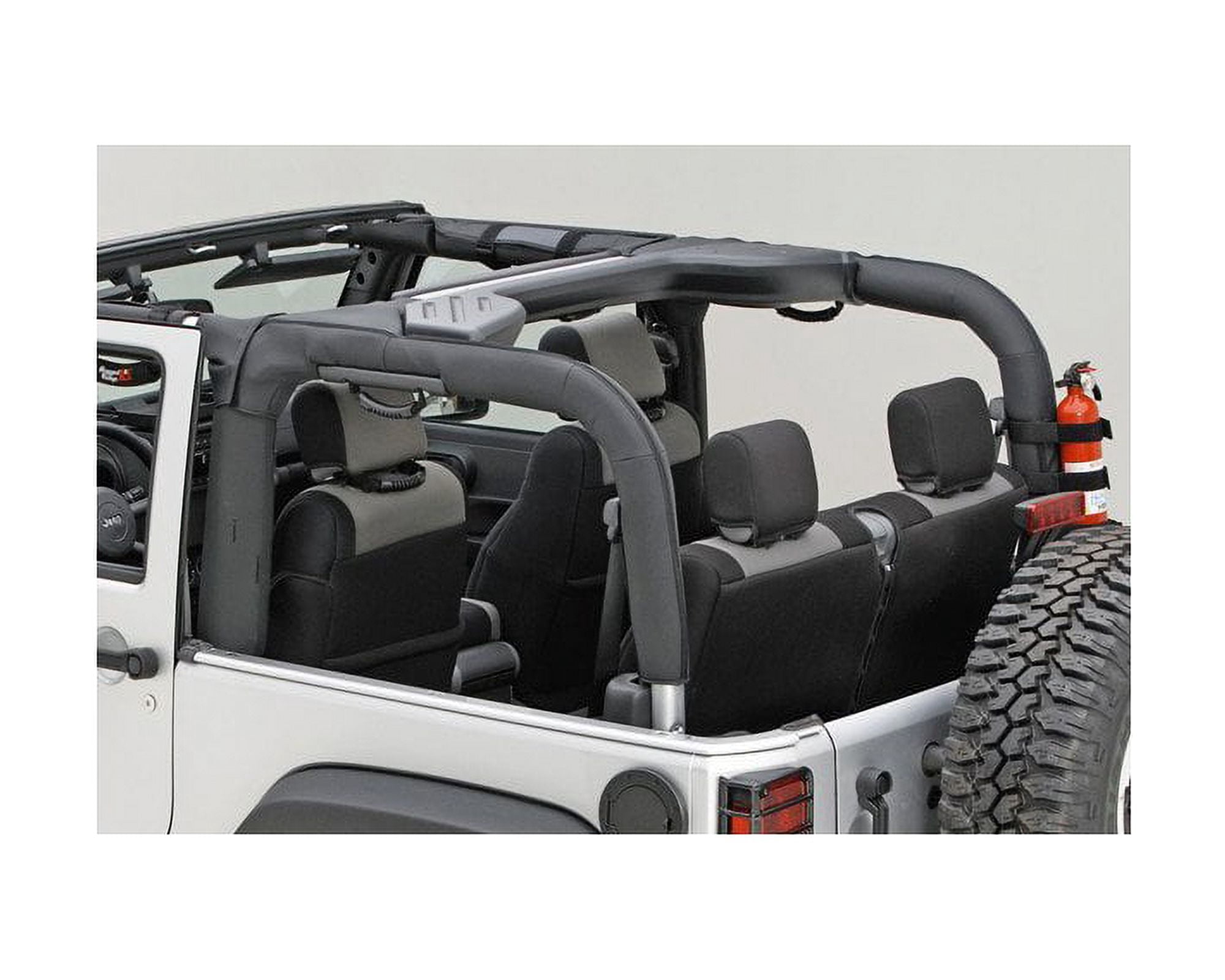 Rugged Ridge by RealTruck Roll Bar Cover for Wrangler JK | Vinyl, Black ...