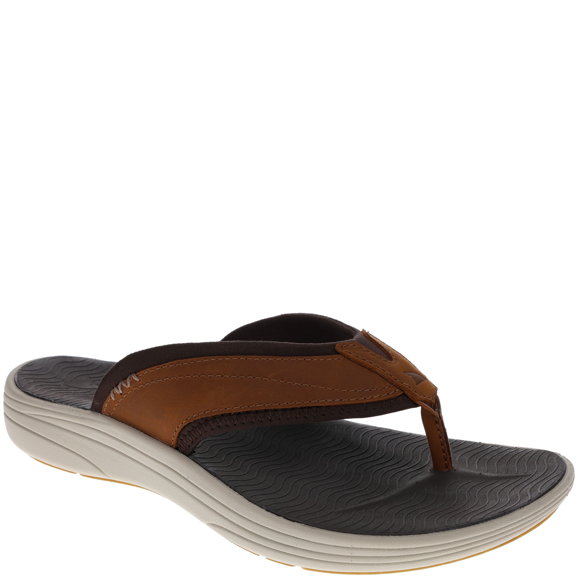 Rugged Shark KARIBA Men's Leather Boat Sandal, Brown-Brown, Men's Size ...