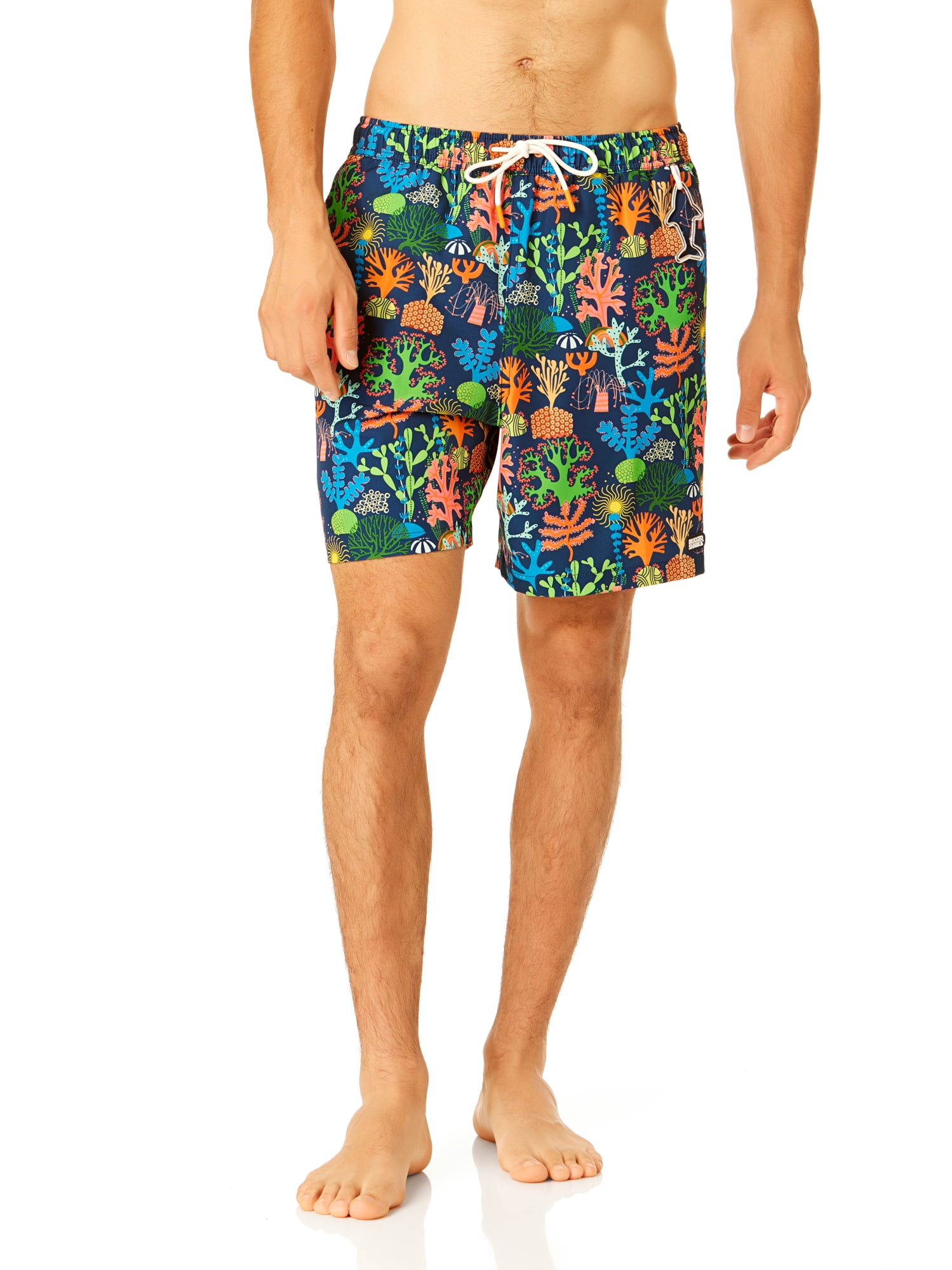 Rugged Shark Men's & Big Men's Swim Trunks, 7" Inseam, Sizes S-3XL ...