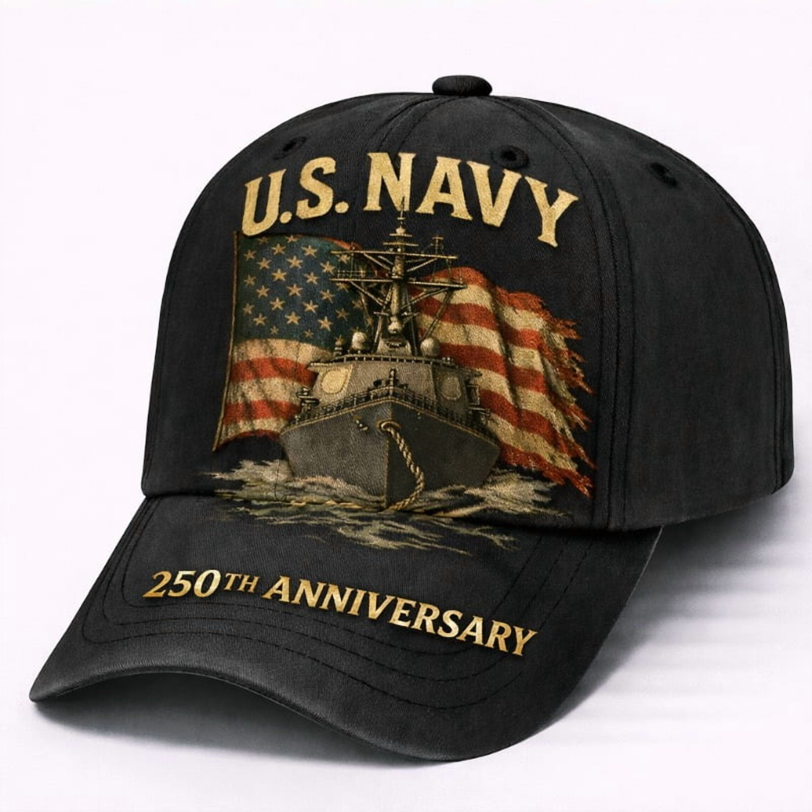 Rugged U.S. Navy 250th Anniversary Embellished Fleet Cap - Walmart.com