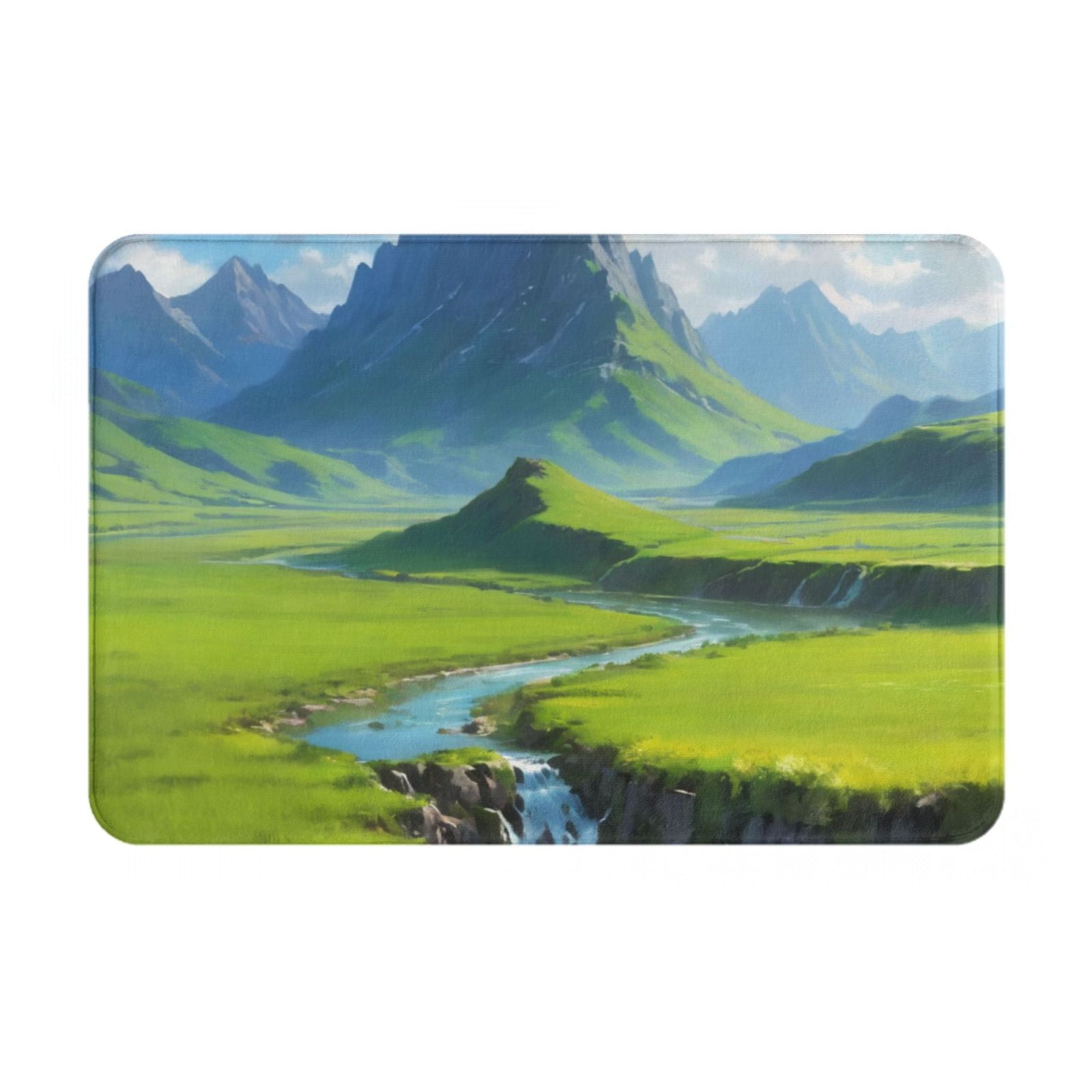 Rugged and Lush Valley: A Breathtaking Door Mat Indoor/Outdoor Bathroom ...