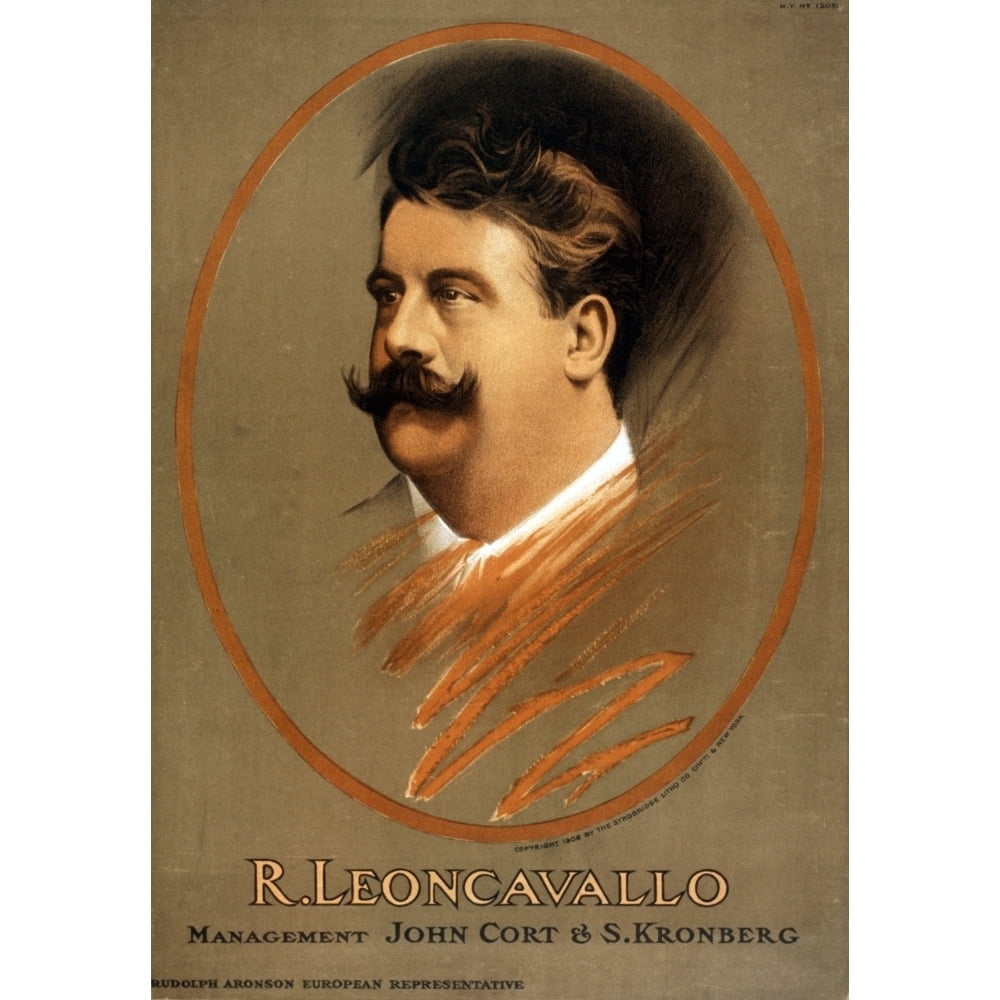 Ruggiero Leoncavallo (1858-1919) Italian Opera Composer Of Pagliacci ...