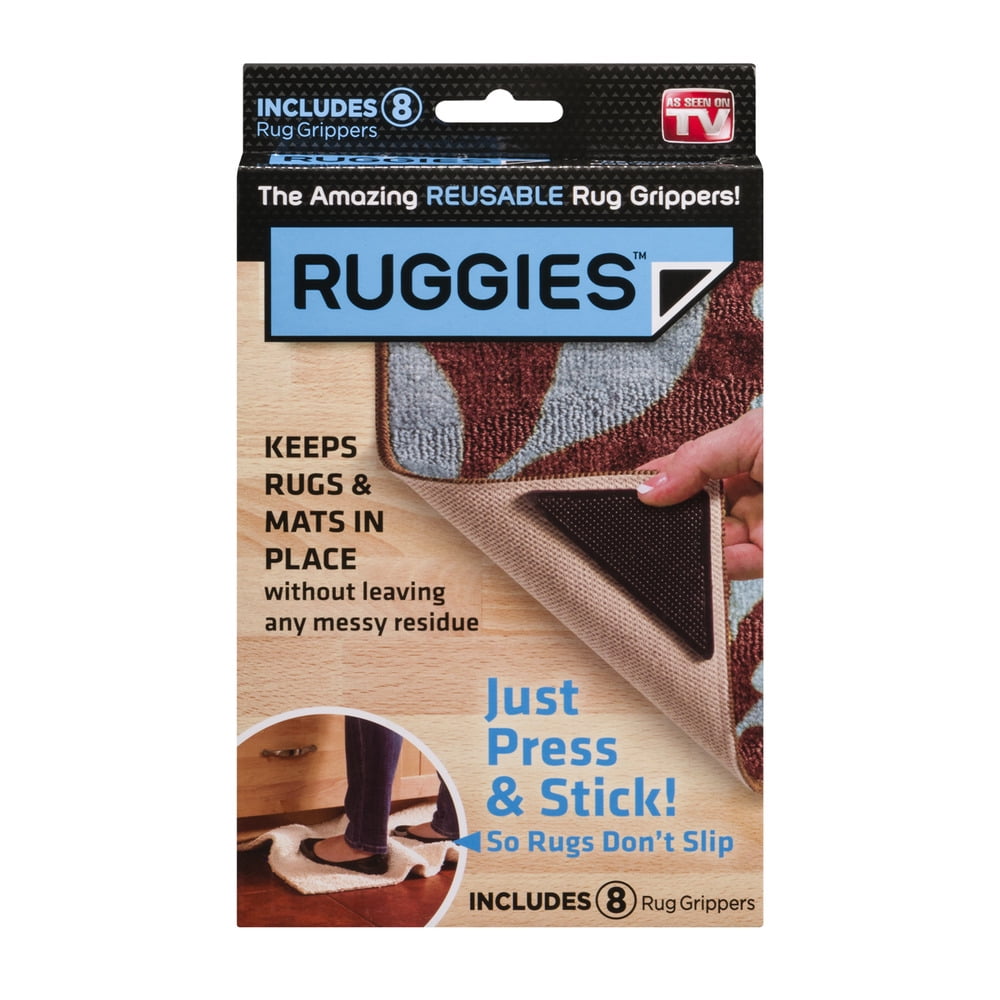 Ruggies Rug Gripper Stopper Rug Pad, Carpet Gripper, Fits Any Rug Size ...
