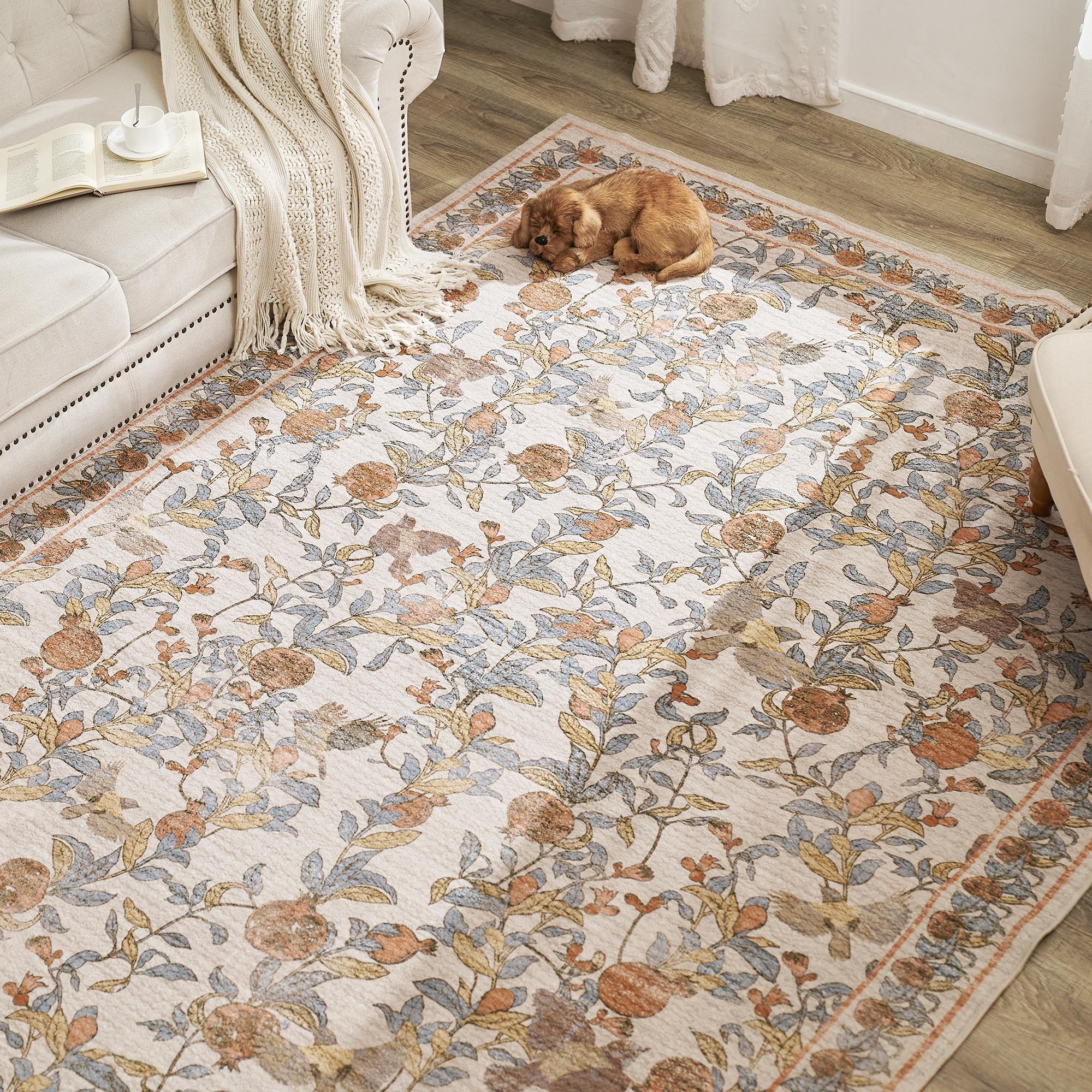 Sensation Traditional 9' x 12' Red and Beige Polypropylene Indoor Area ...