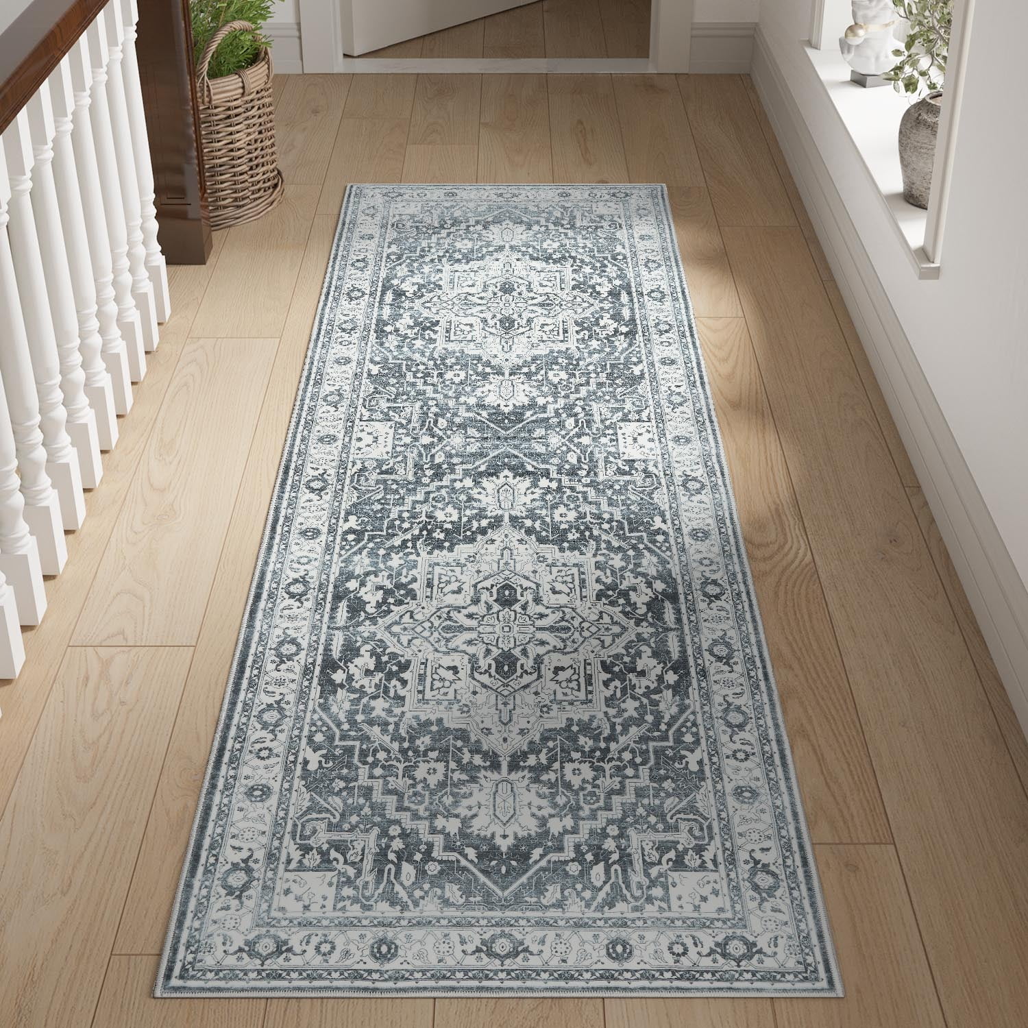 RUGKING Boho Runner Rug 2x5 Hallway Indoor Vintage Rug Floral Medallion ...