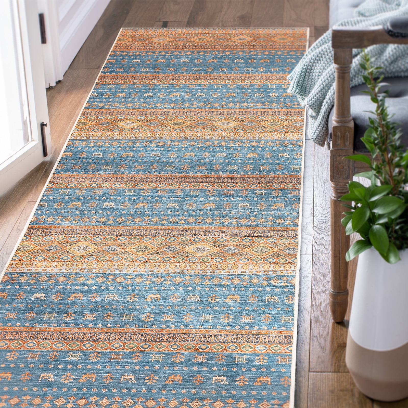 Rugking Runner Rug 2x7 with Non Slip Backing for Hallway Entryway ...