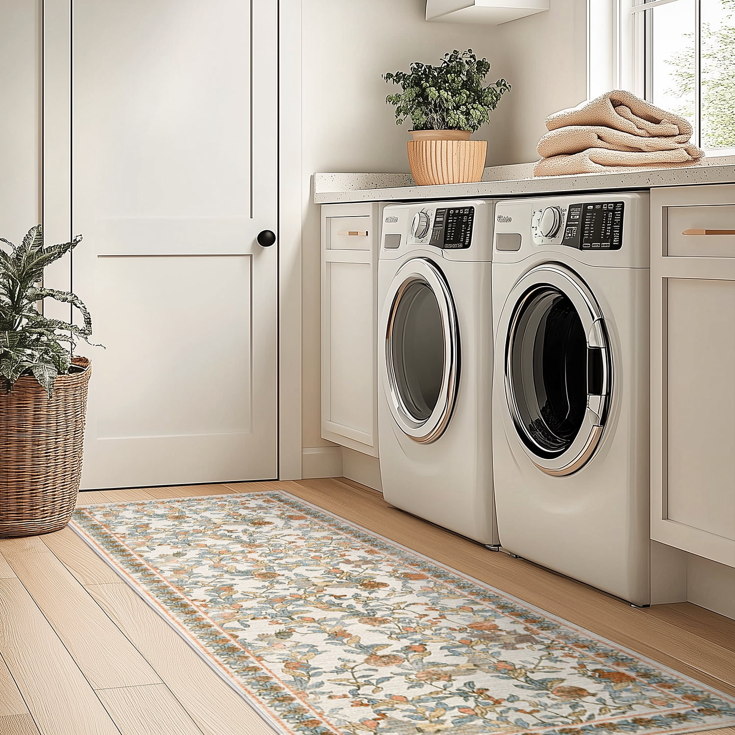 RUGKING Runner Rugs For Kitchen 2X10 Retro Oriental Rug Floral Print ...