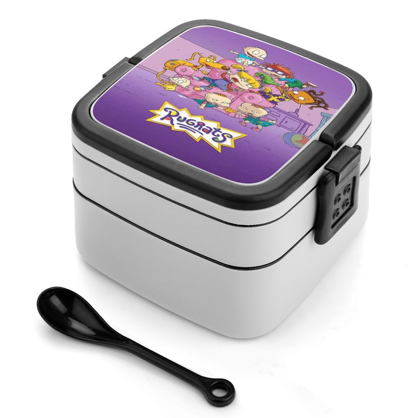 Rugra-t Bento Box Double Layer Lunch Box with Spoon And Handle Leak ...
