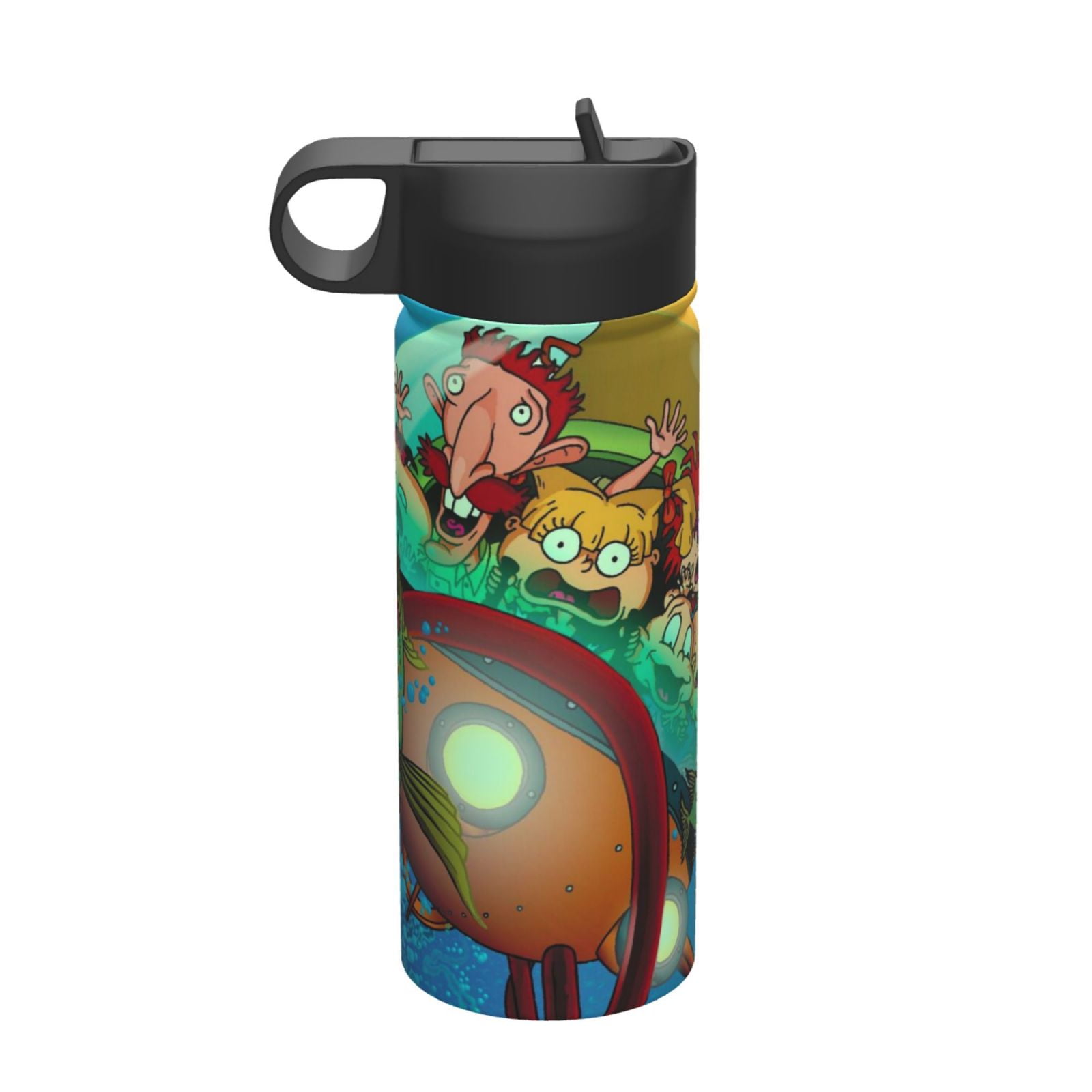 Rugrats 18oz Insulated Water Bottle With Handle, Stainless Steel Water ...