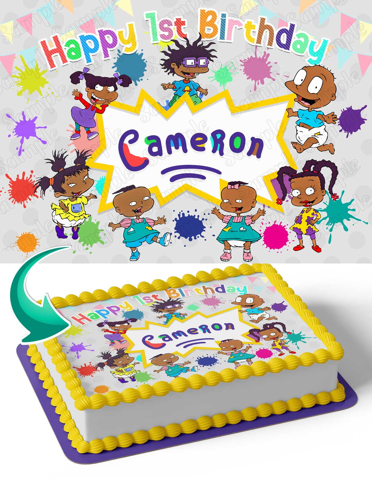 Rugrats African American Babyjpg Edible Image Cake Topper Personalized ...
