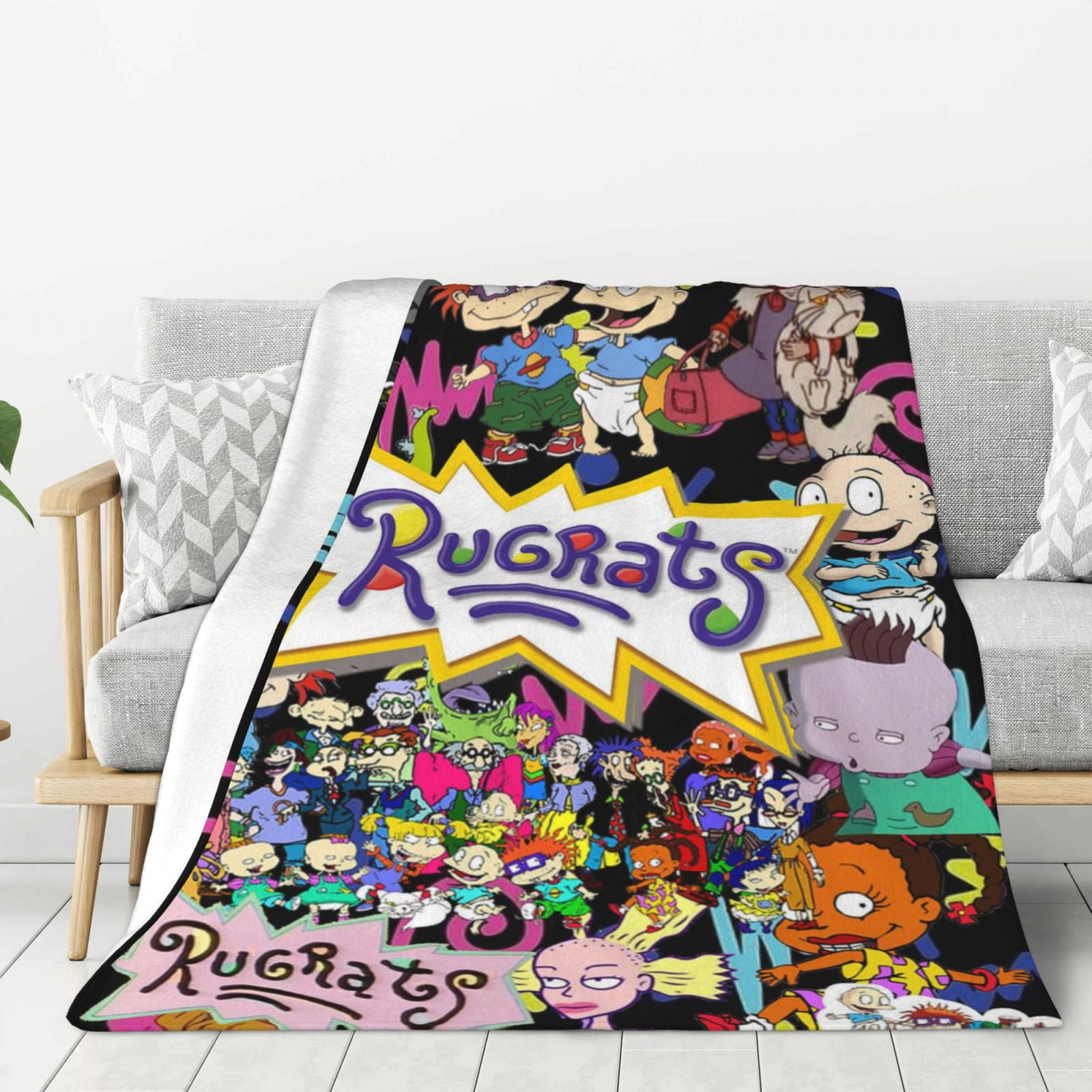 Rugrats Animated Blanket Cozy Soft Fleece Flannel Bed Blanket All ...