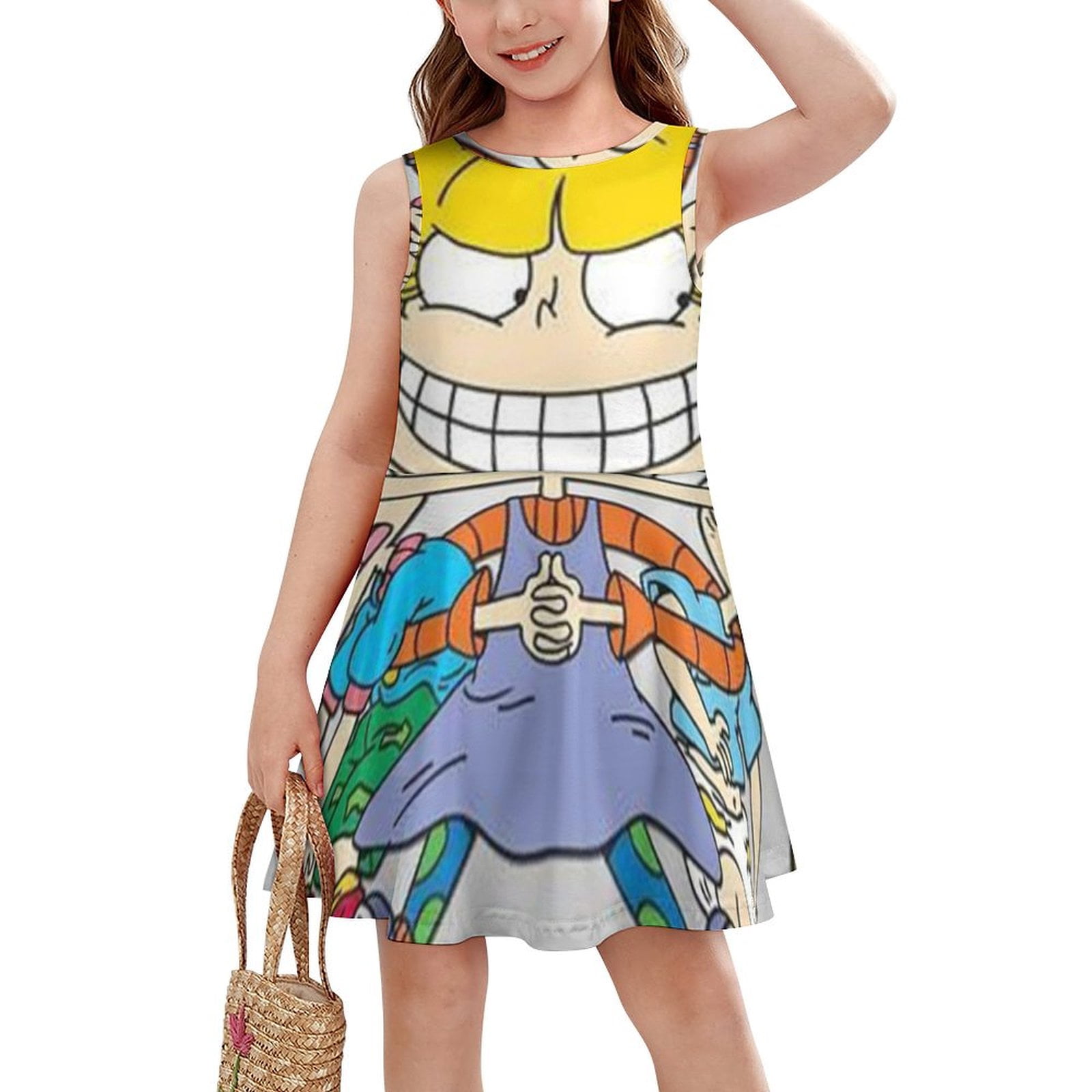 Rugrats Animated Girls Dress Fashion 3D Printed Classical Kid's Summer ...