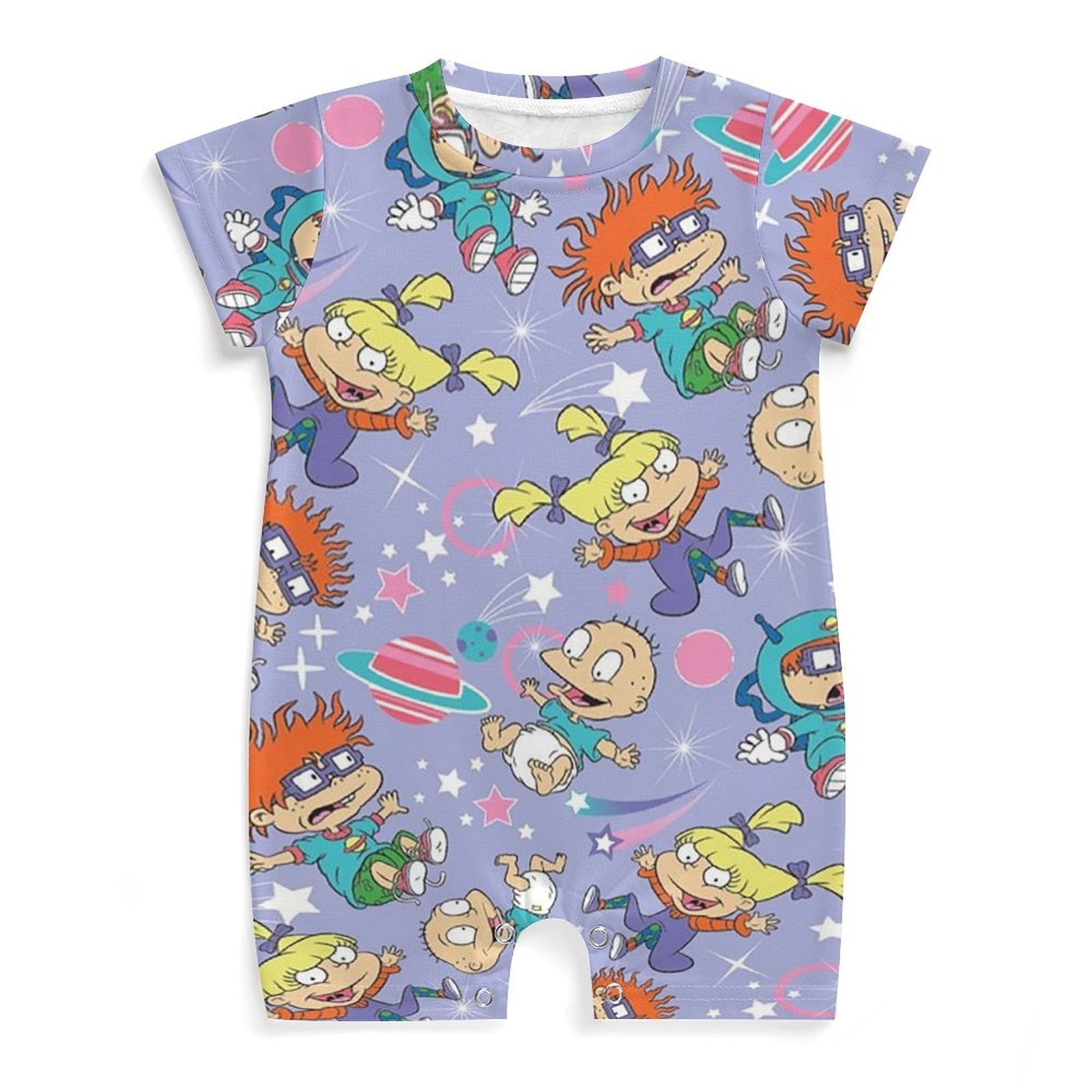 Rugrats Baby Boy Girl Short Sleeve Romper Clothing Set Print Cartoon ...
