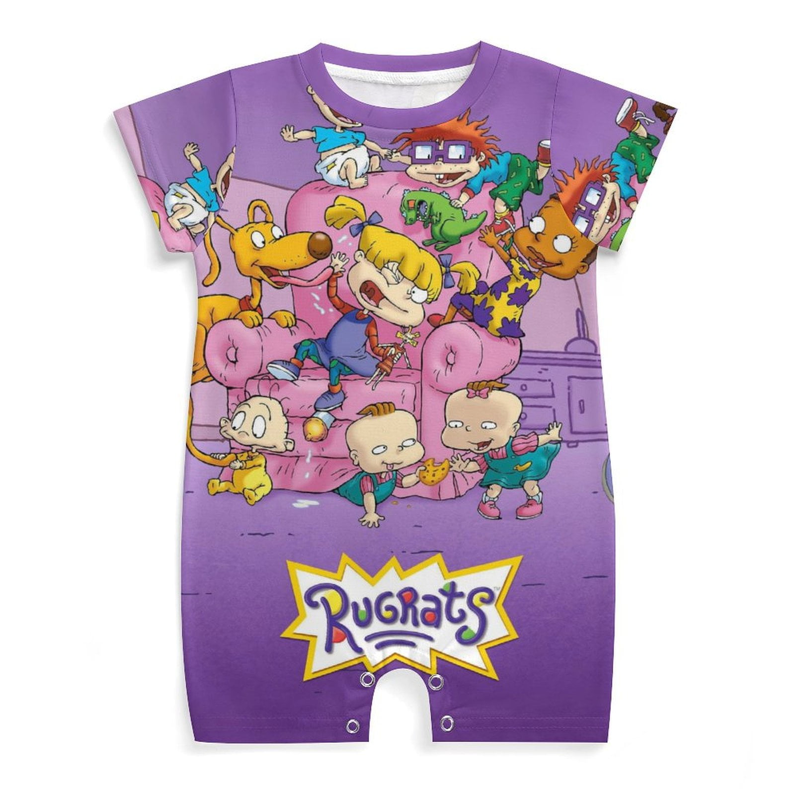 Rugrats Baby Boy Girl Short Sleeve Romper Clothing Set Print Cartoon ...