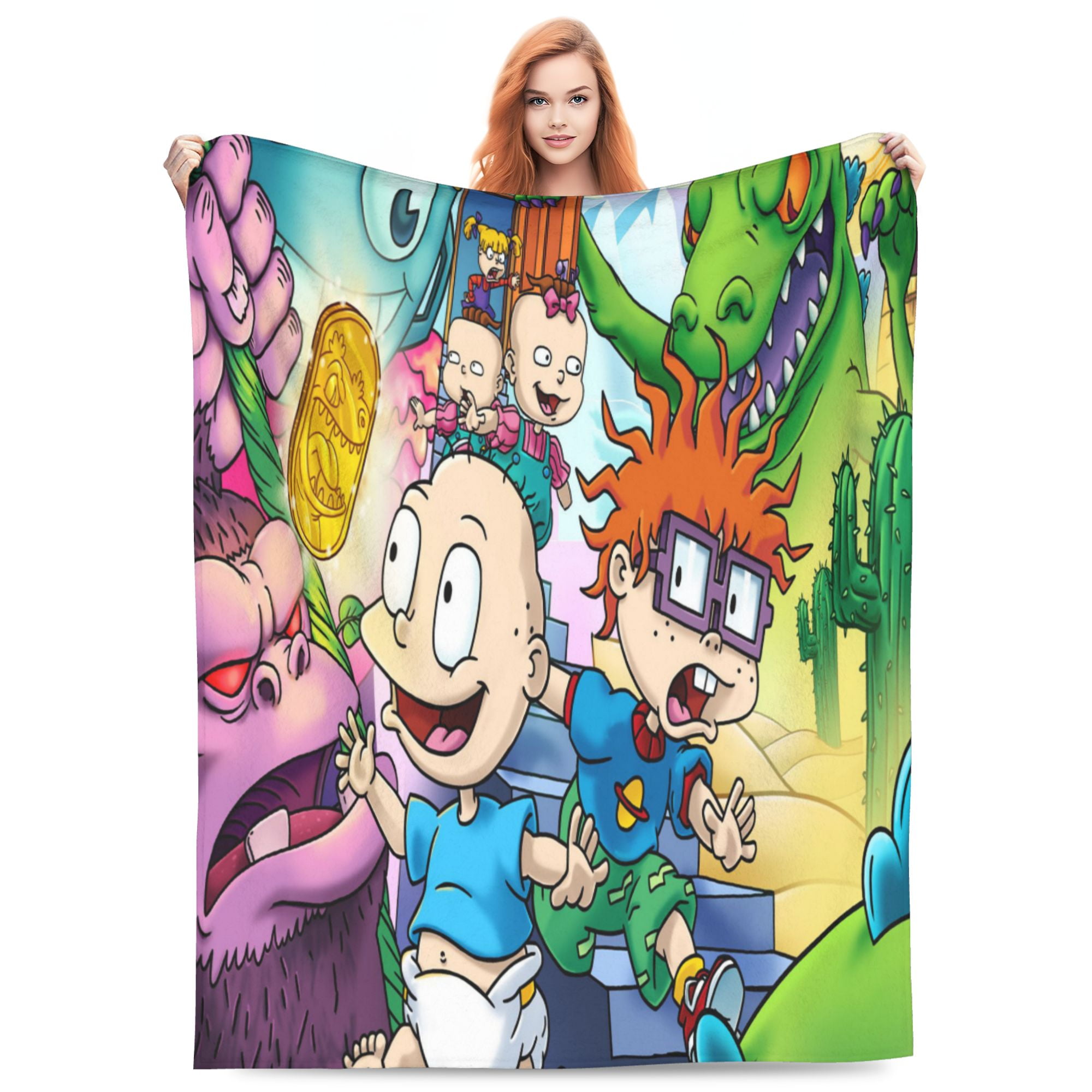 Rugrats Bed Blanket Super Soft Fleece Throw Blanket Lightweight Warm ...