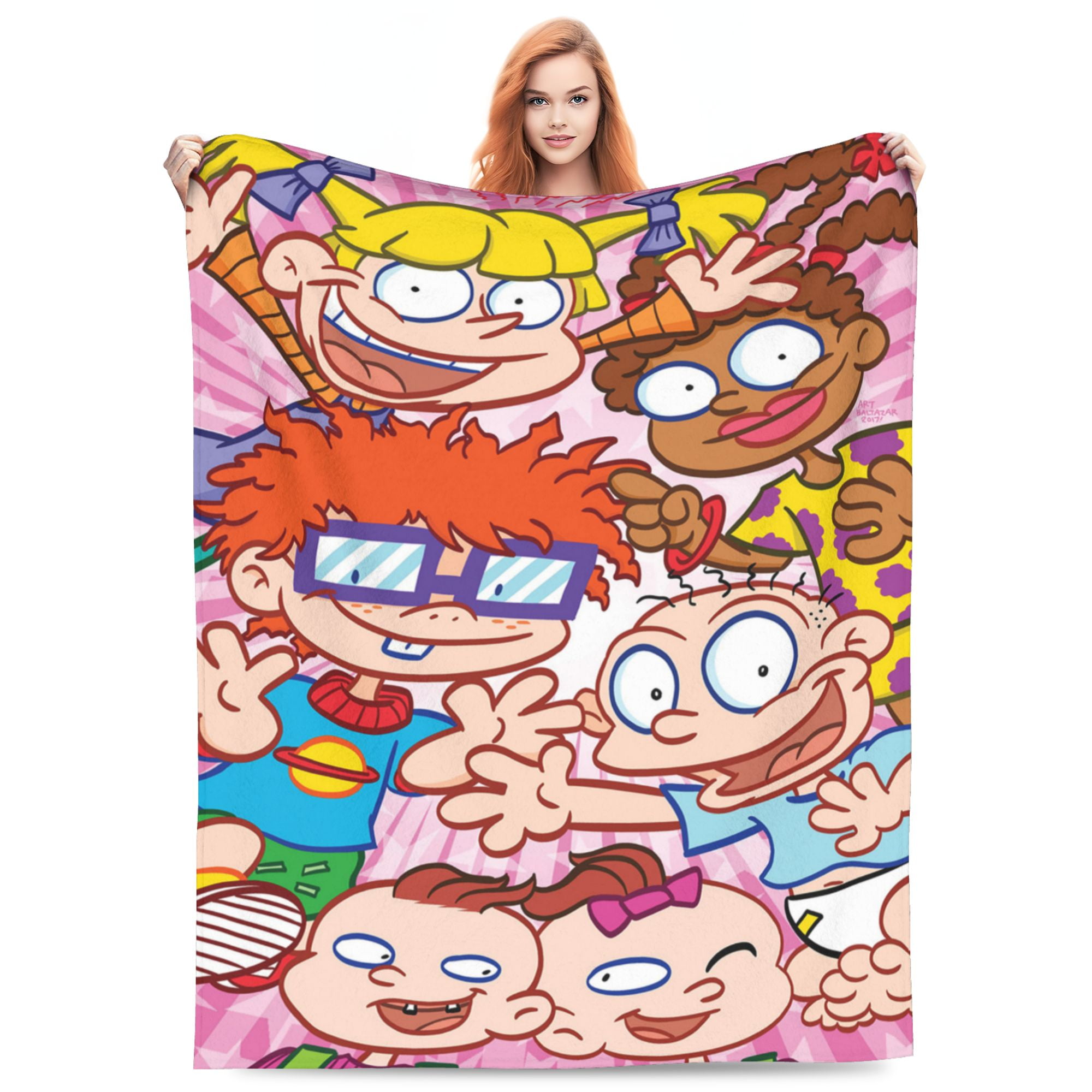 Rugrats Bed Blanket Super Soft Fleece Throw Blanket Lightweight Warm ...