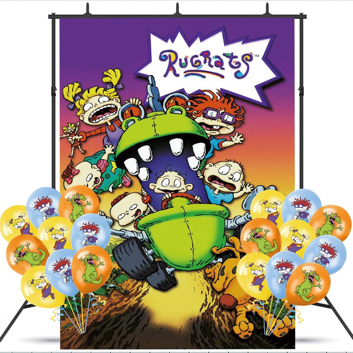 Rugrats Birthday Balloons Party Supplies Banner Backdrop Background ...
