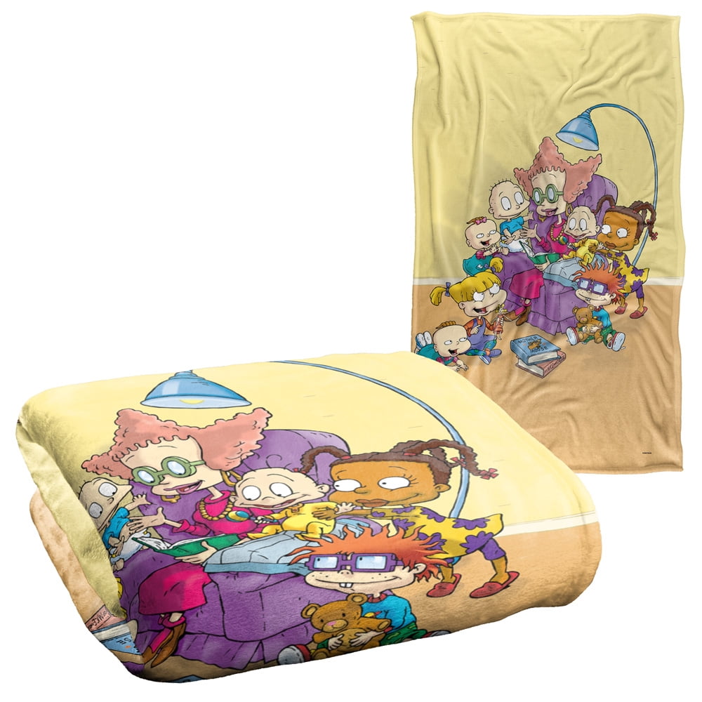 Rugrats Blanket, 36"x58" Rugrats Get Caught Reading Silky Touch Super ...