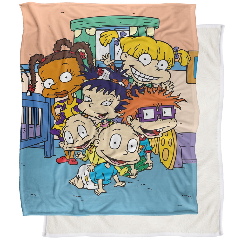 Rugrats Blanket, 50"x60" Rugrats Character Group Silky Touch Sherpa ...