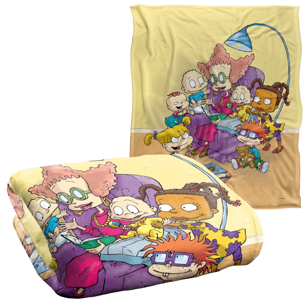 Rugrats Blanket, 50"x60" Rugrats Get Caught Reading Silky Touch Super ...
