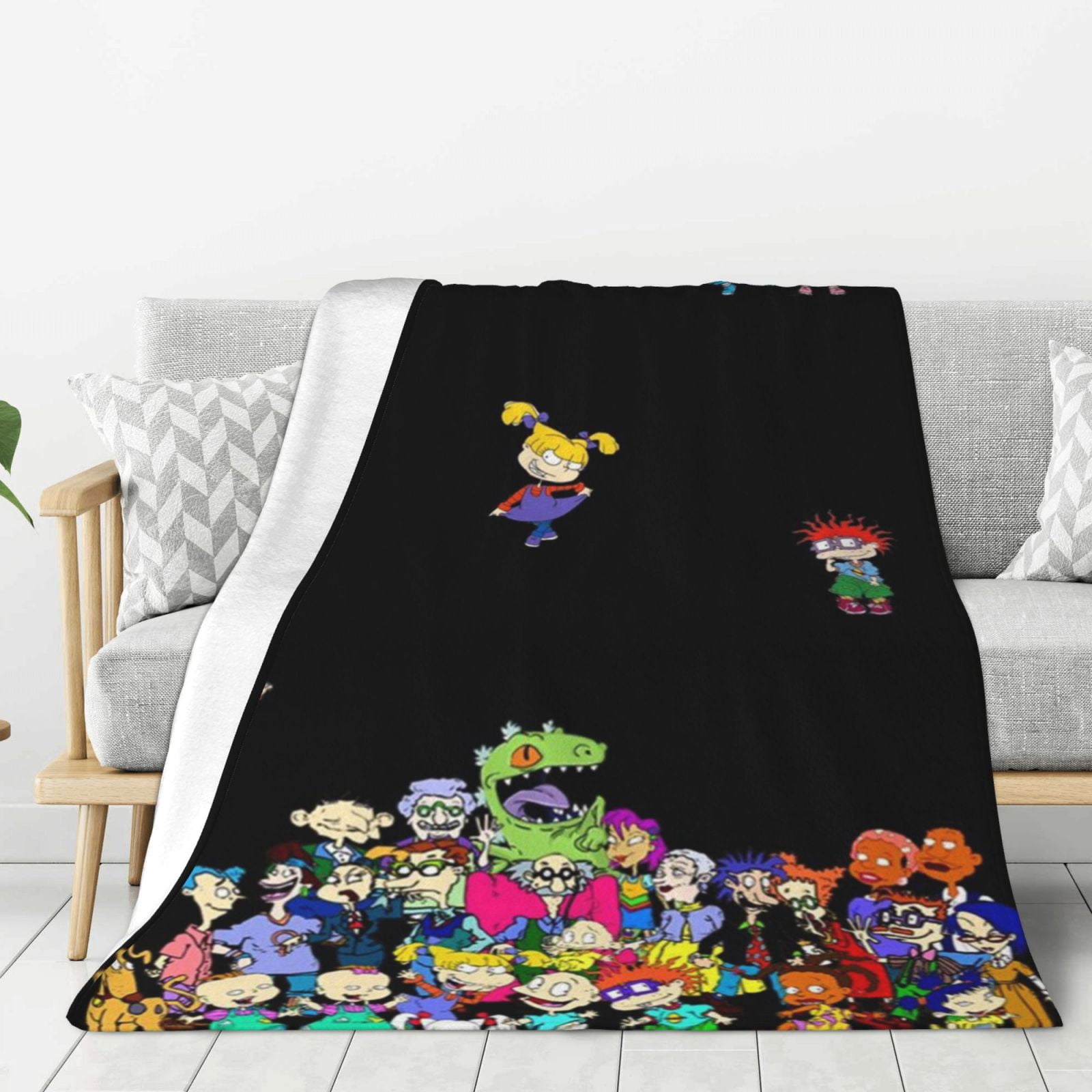 Rugrats Blanket Cozy Soft Fleece Flannel Bed Blanket All Season Throw ...