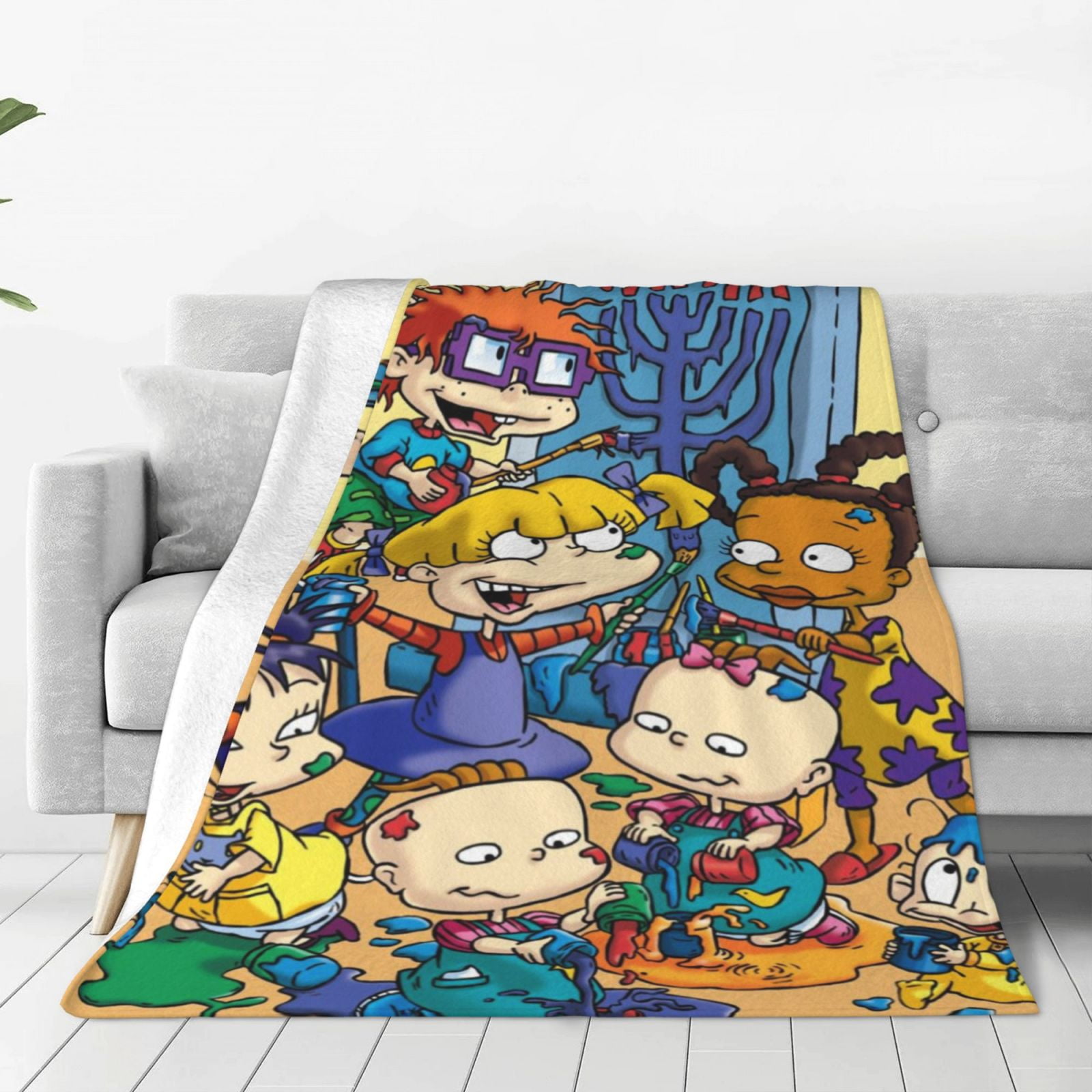 Rugrats Blanket Soft Warm Flannel Throw Blanket For Bedroom Living Room ...