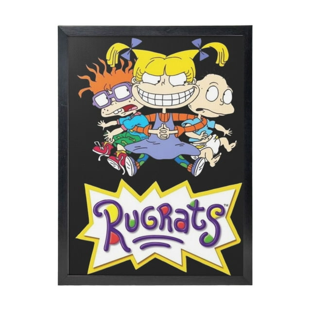 Rugrats Cartoon Decorative Painting Black Frame Canvas Decor Wall ...