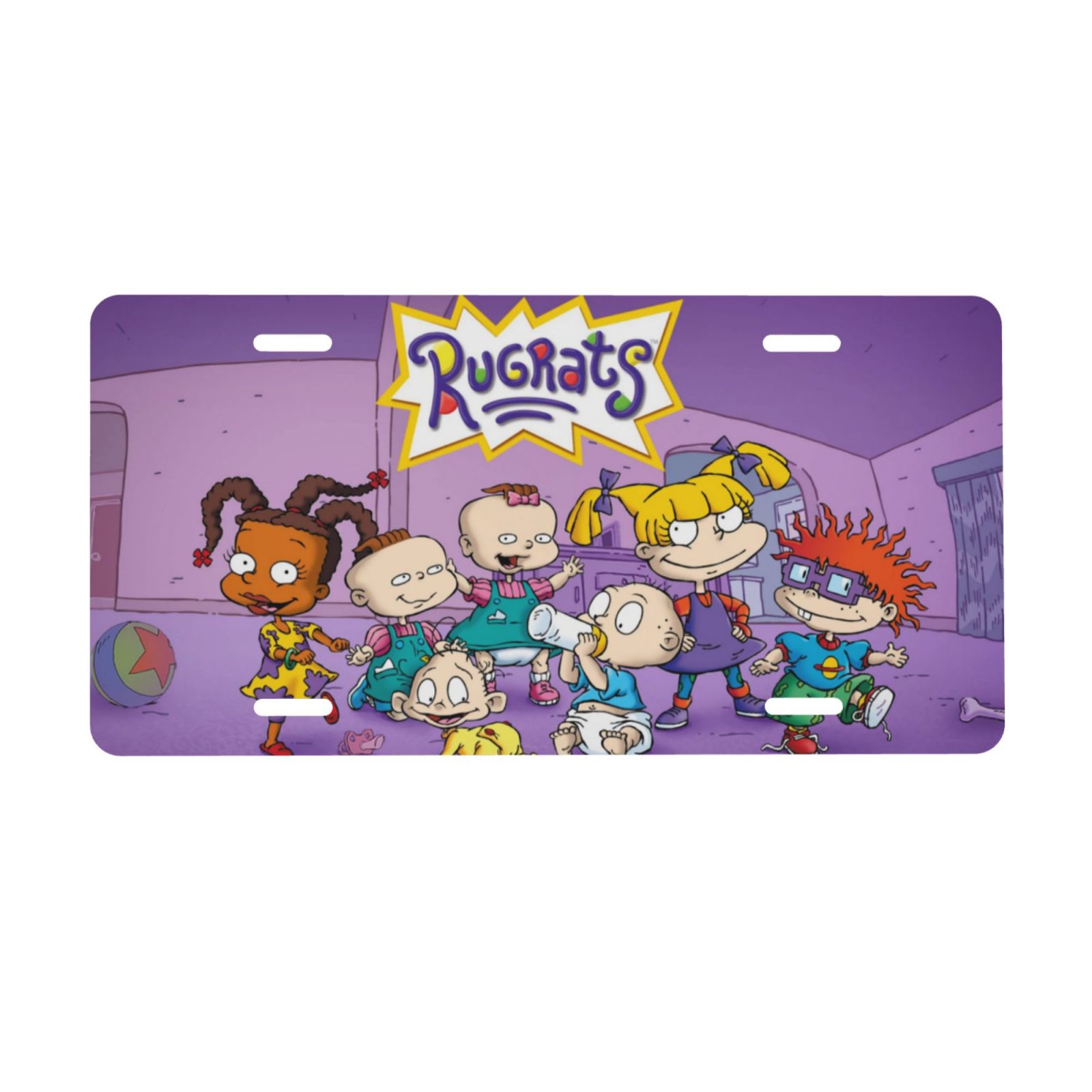Rugrats Cartoon License Plate Cover Vanity Tag Decorative Aluminum ...