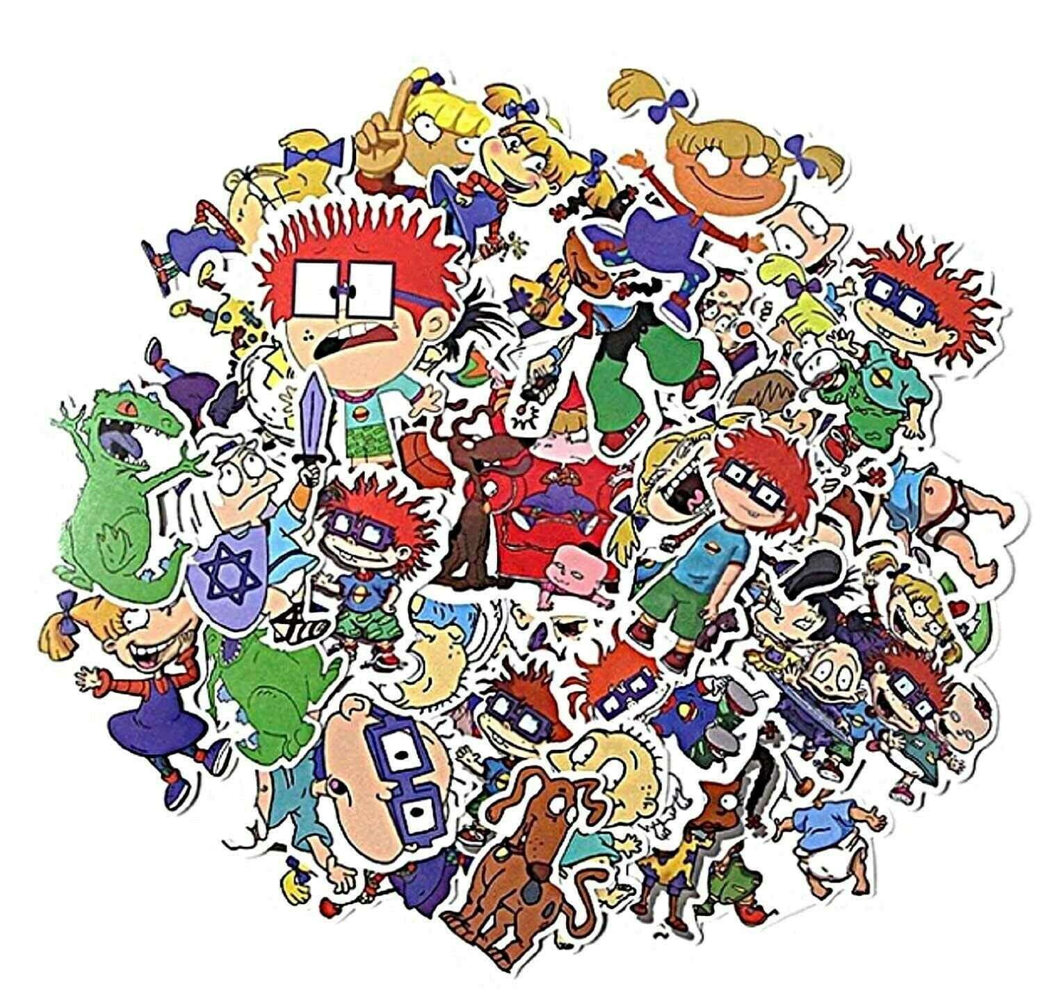 Rugrats Cartoon Decal Set: 40 Assorted Stickers for Snowboards ...
