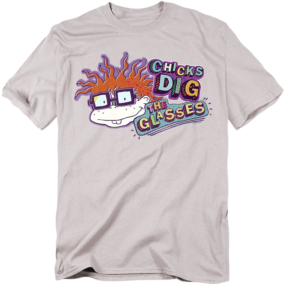 Rugrats T-Shirt Chicks Dig The Glasses Badge Unisex Graphic Tee For Men ...