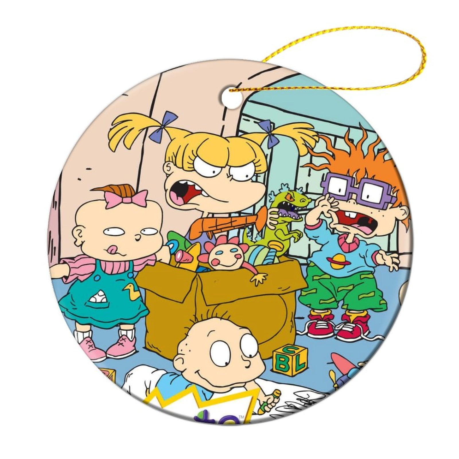 Rugrats Christmas Ornament - Round Ceramic Decor - Christmas Hanging ...
