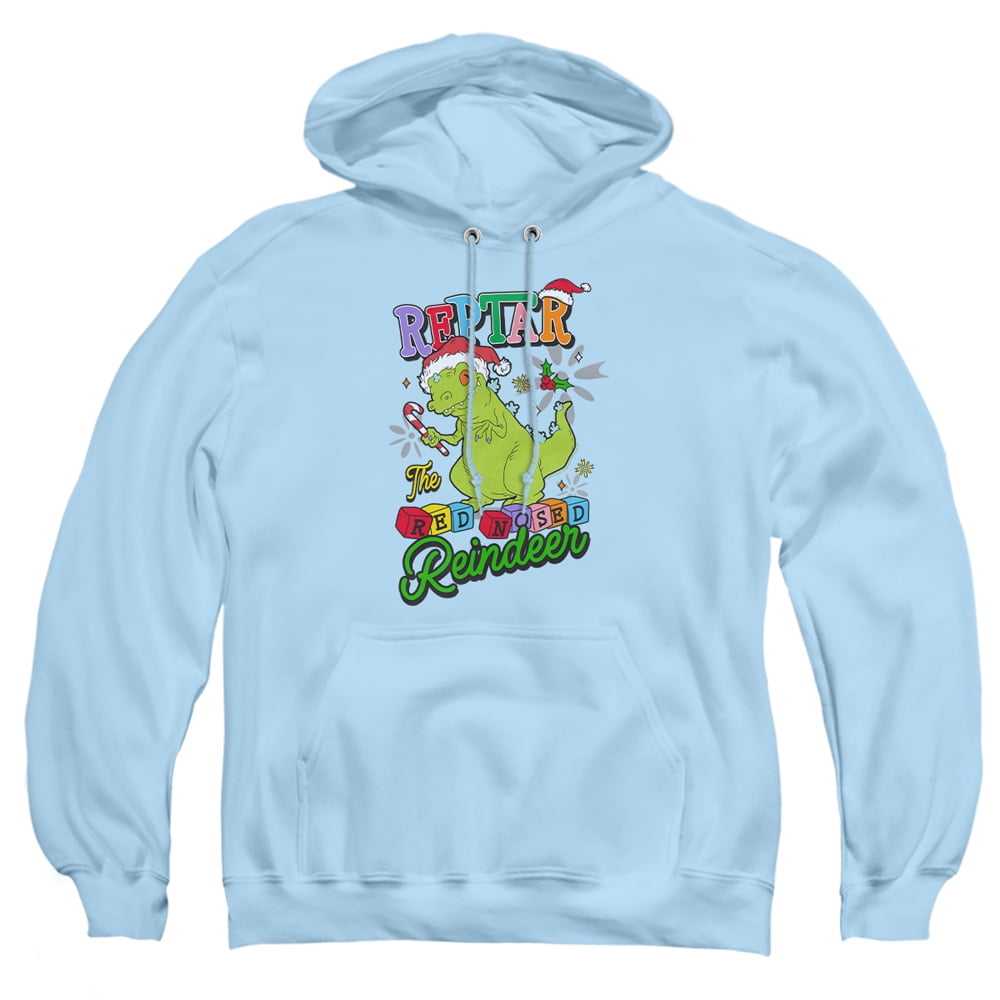 Rugrats Christmas Reptar The Red Nosed Reindeer Adult Pull-Over Hoodie ...