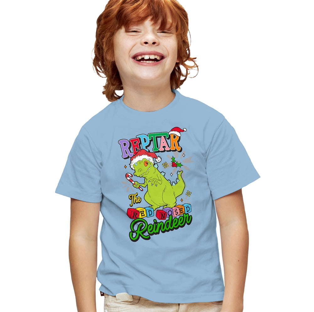 Rugrats Christmas Reptar The Red Nosed Reindeer Kids T Shirt for Youth ...