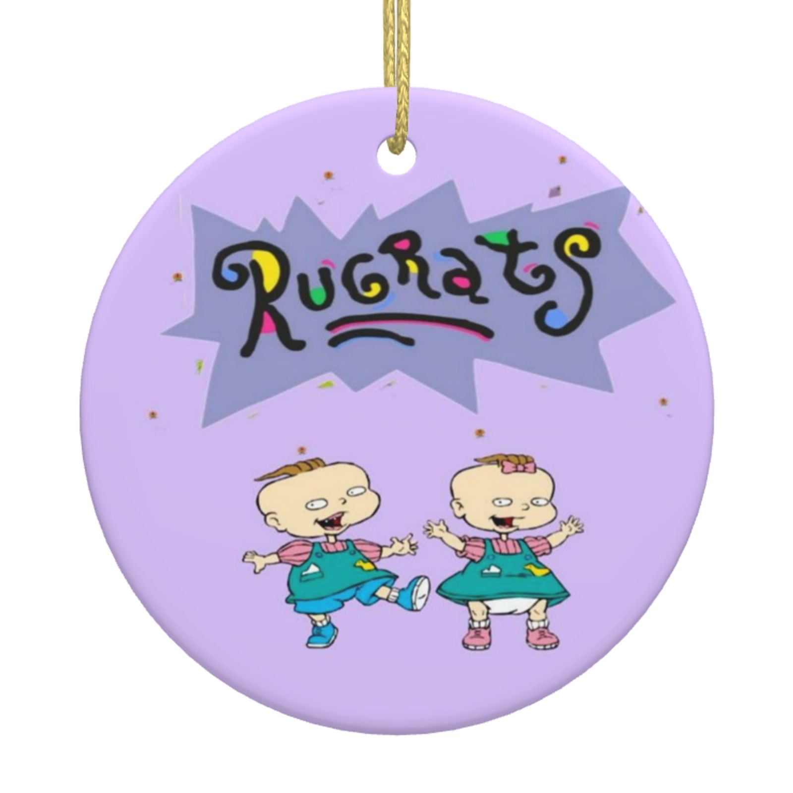 Rugrats Christmas Tree Ceramic Round Pendant, Christmas Tree Decoration ...