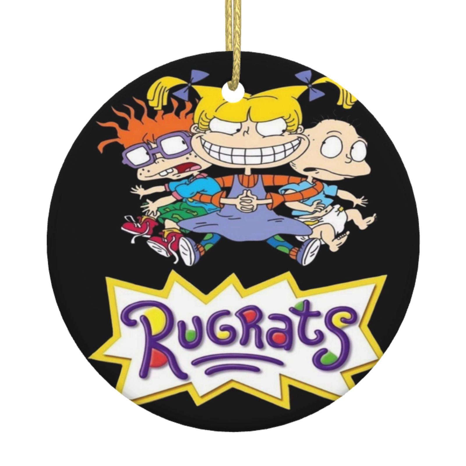 Rugrats Christmas Tree Ceramic Round Pendant, Christmas Tree Decoration ...