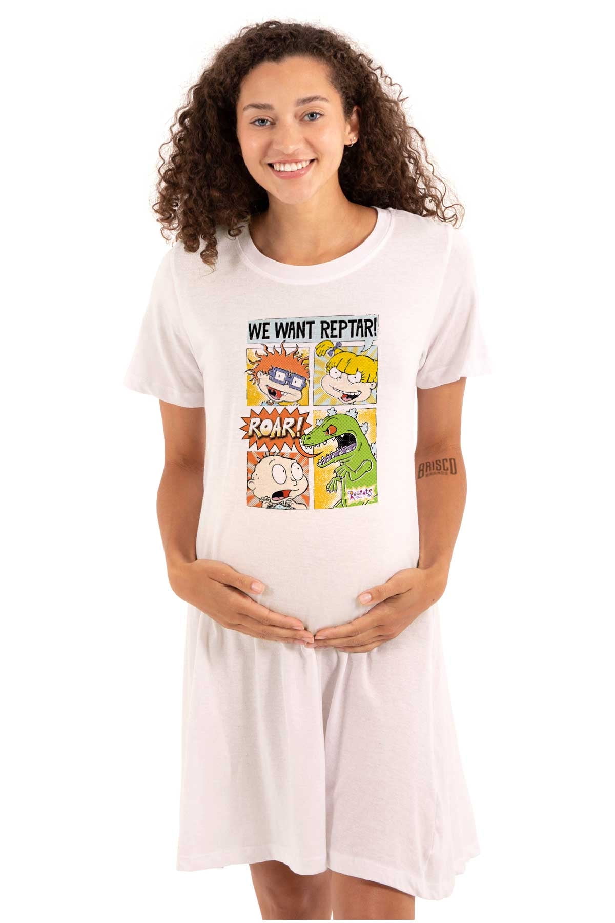 Rugrats Comic Strip We Want Reptar Women's Maternity Dress Brisco ...