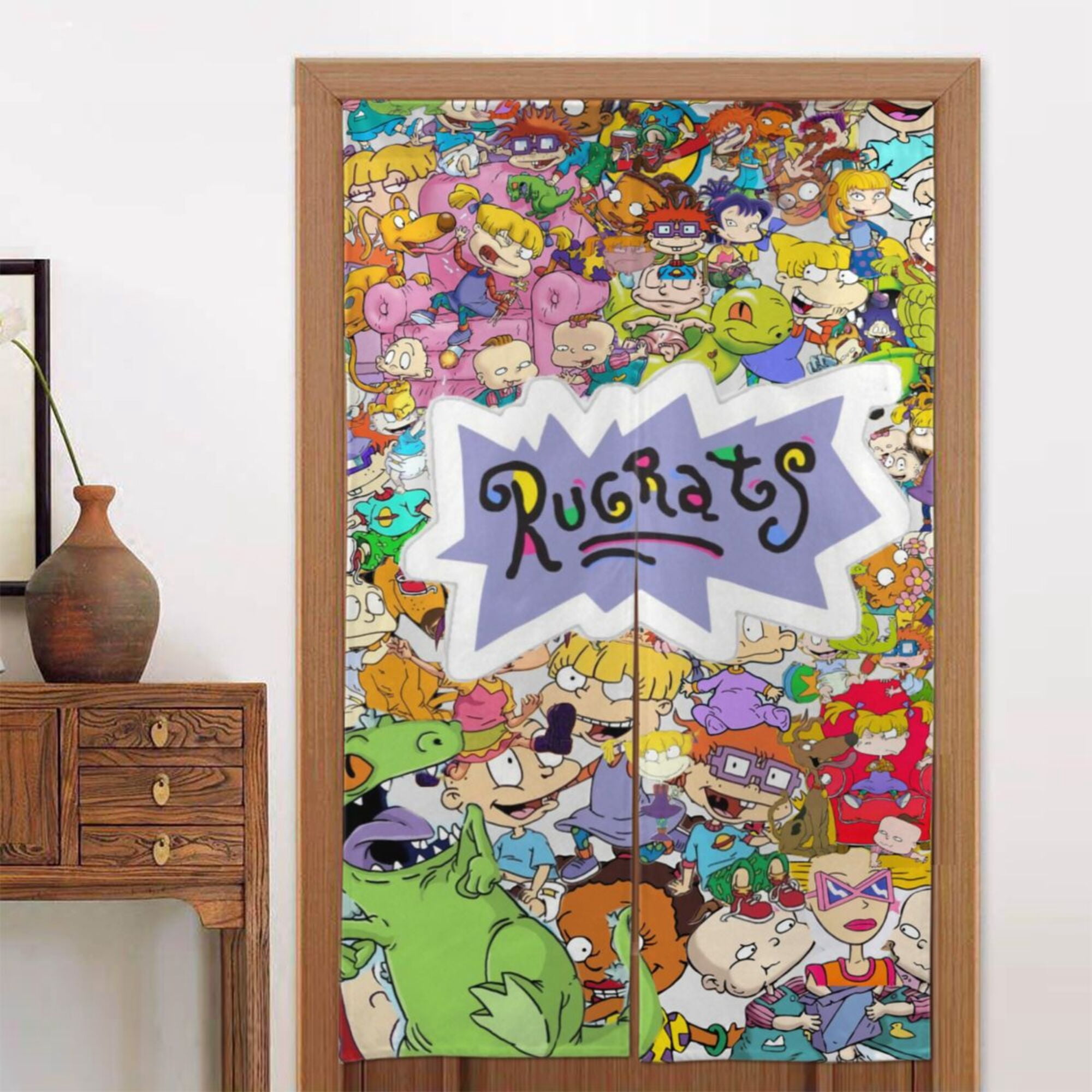 Rugrats Doorway Curtain Cute Blackout Windproof Window Door Curtain ...