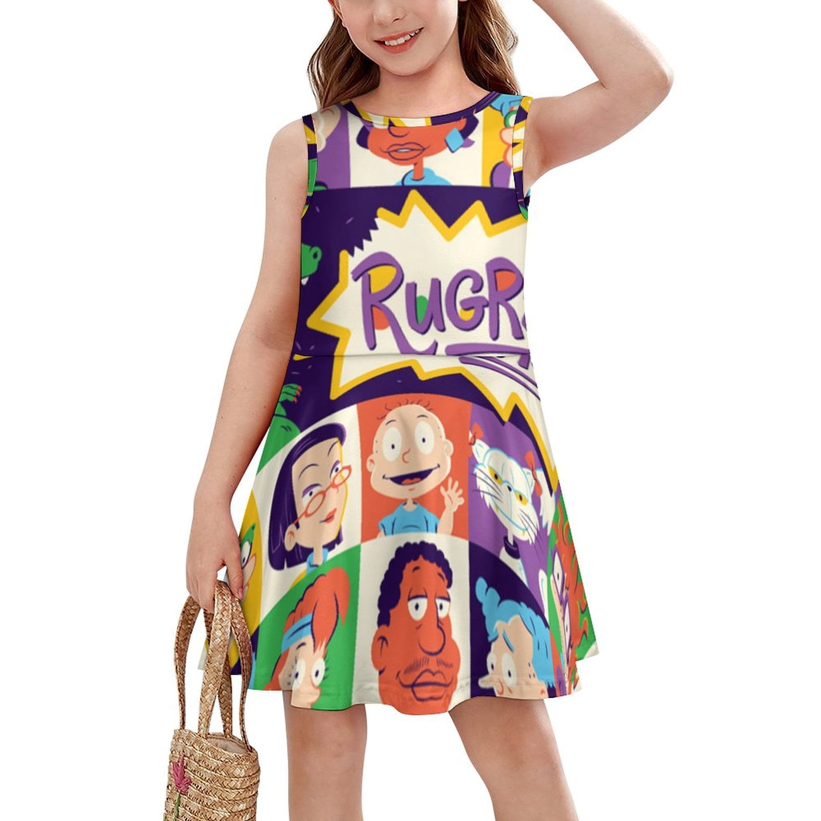 Rugrats Girls Dress Fashion 3D Printed Classical Kid's Summer ...