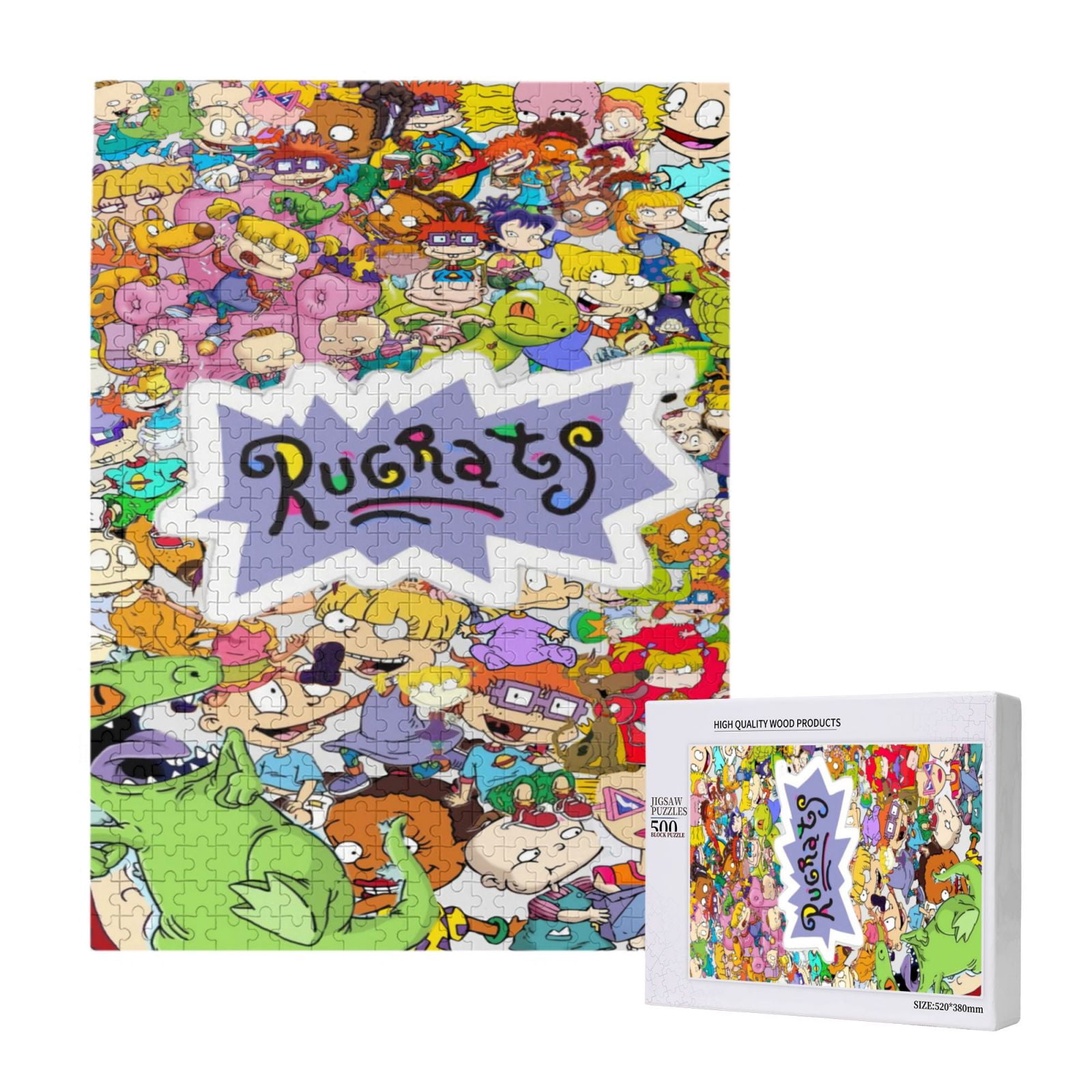 Rugrats Jigsaw Puzzle for Kids Adults 500 Piece Challenging Wooden ...