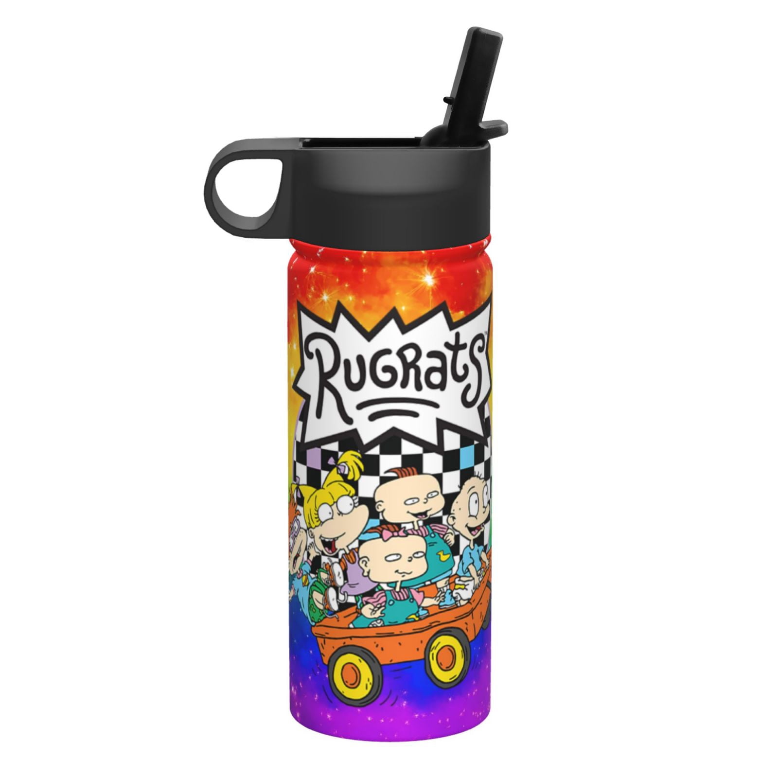 Rugrats Kids Insulated Water Bottle With Straw - 18 Oz Stainless Steel ...