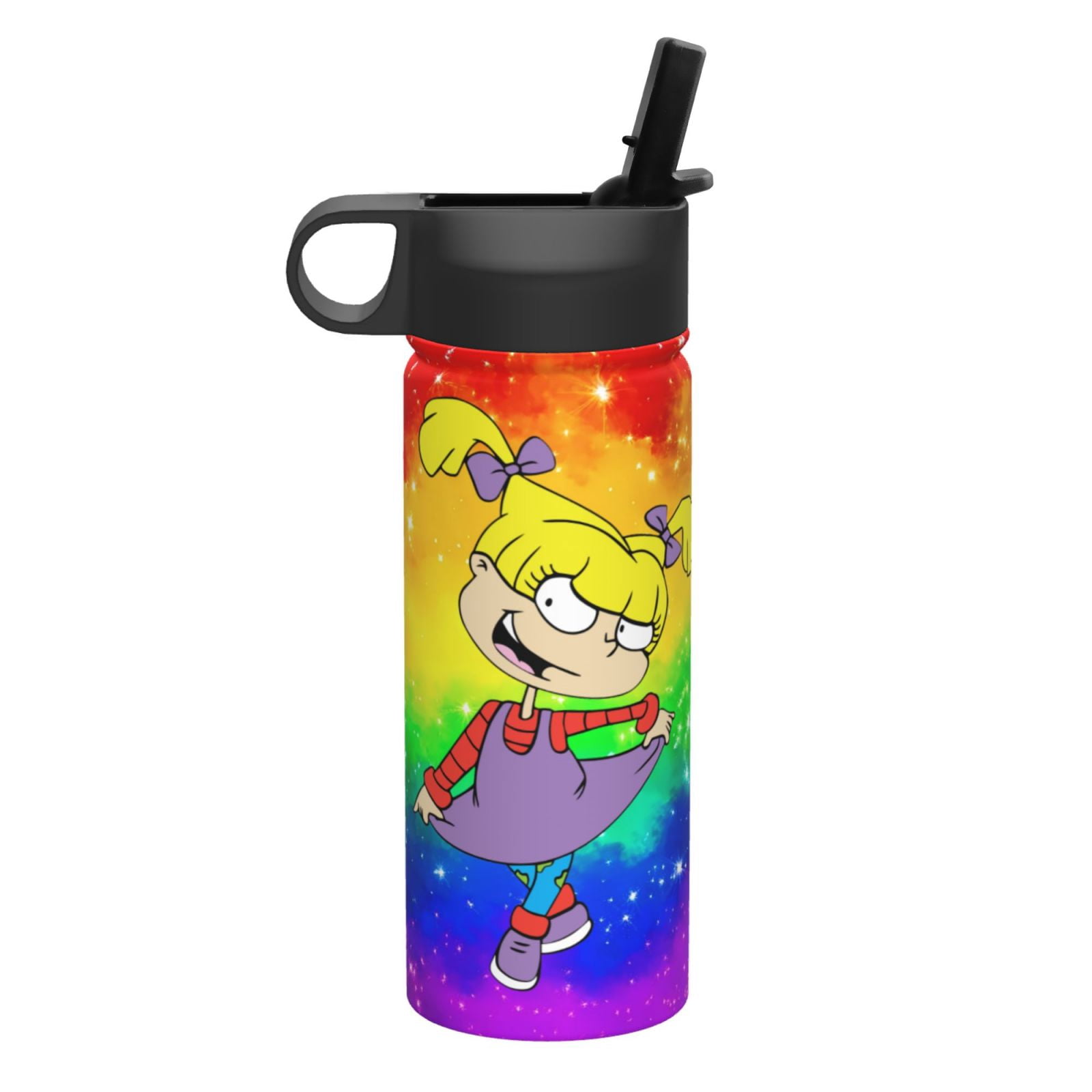 Rugrats Kids Insulated Water Bottle With Straw - 18 Oz Stainless Steel ...