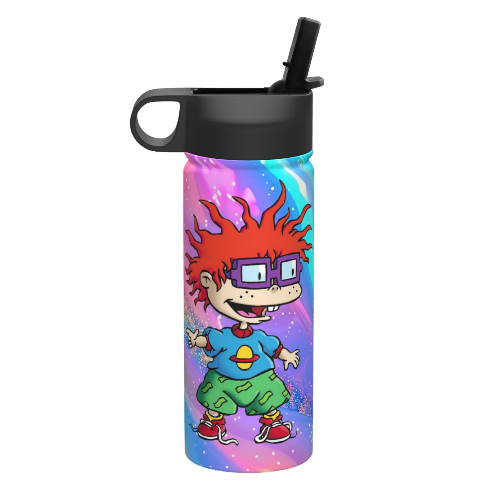 Rugrats Kids Insulated Water Bottle With Straw - 18 Oz Stainless Steel ...