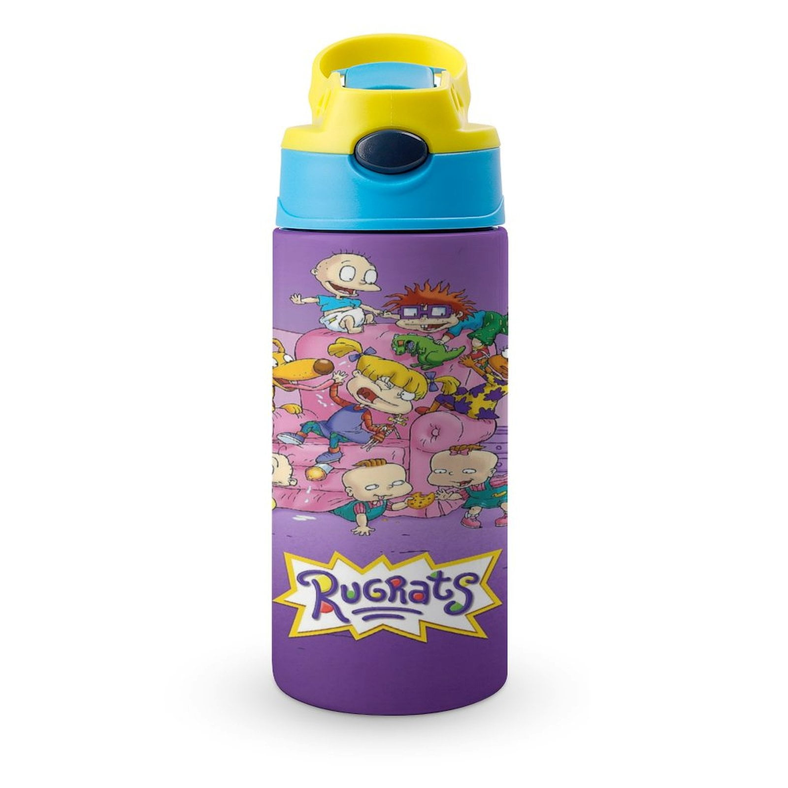 Rugrats Kids Water Bottle with Straw Lid Insulated Stainless Steel ...