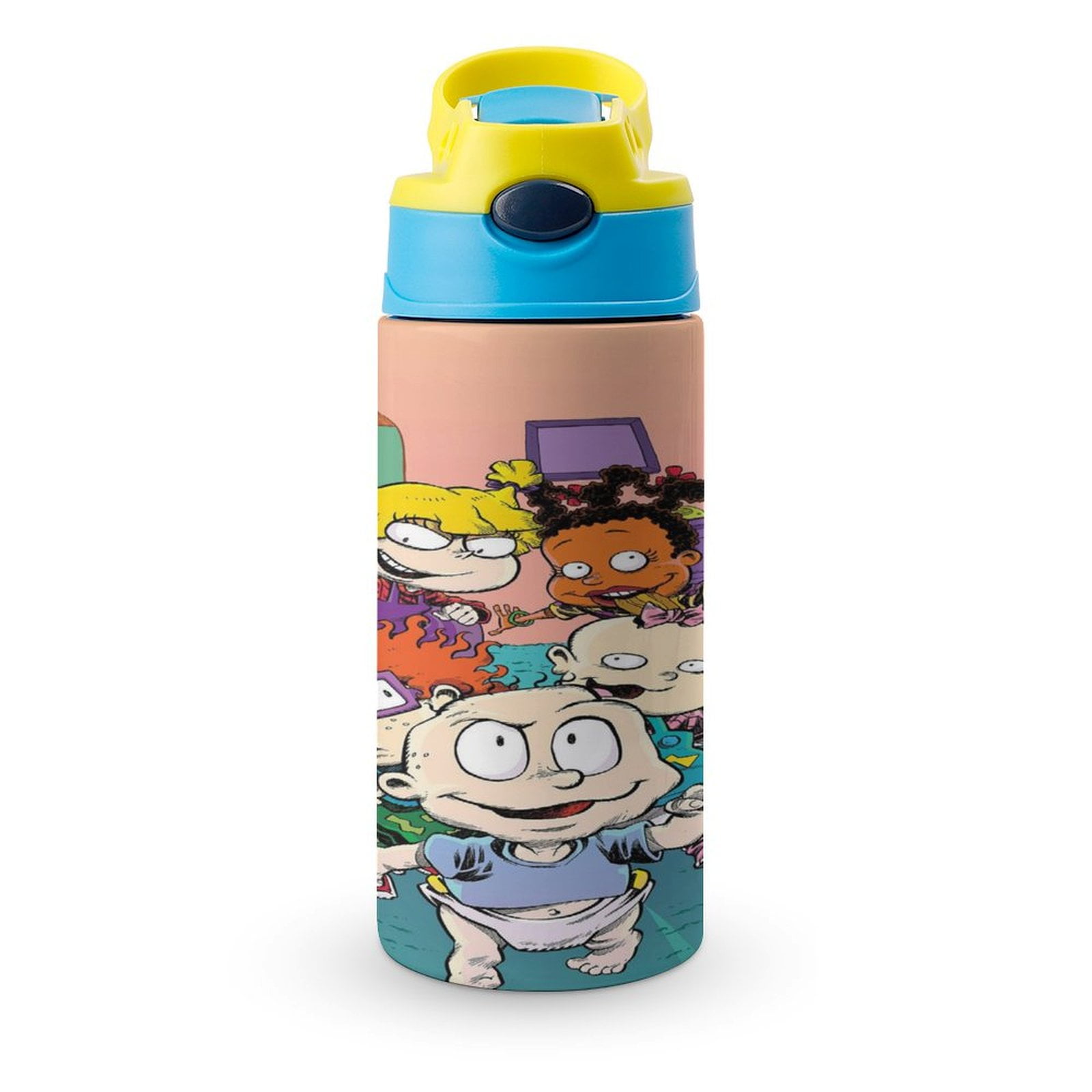 Rugrats Kids Water Bottle with Straw Lid Insulated Stainless Steel ...