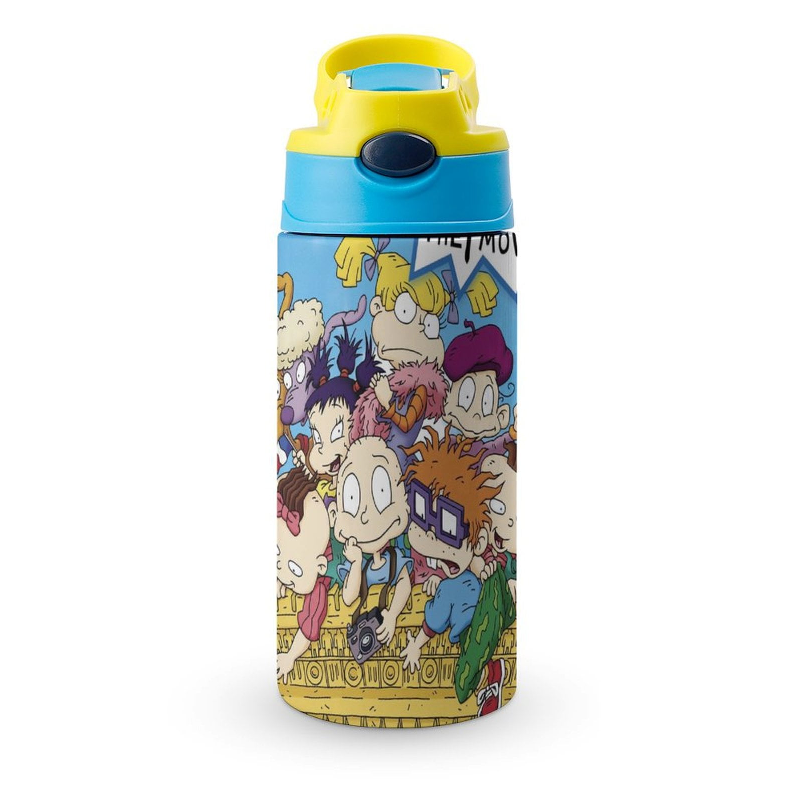 Rugrats Kids Water Bottle with Straw - Stainless Steel Vacuum Insulated ...
