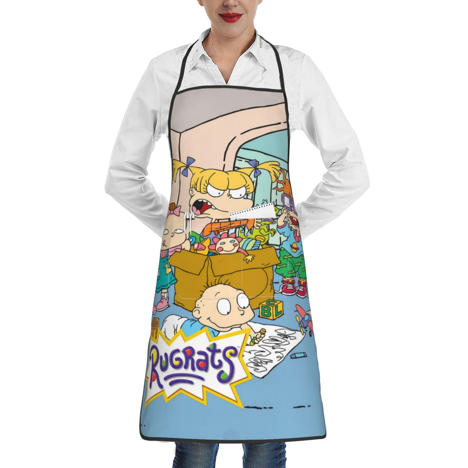 Rugrats Kitchen Cooking Aprons, Adjustable Bib Soft Chef Apron with 2 ...