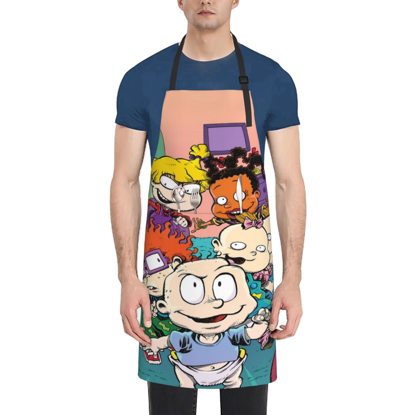 Rugrats Kitchen Cooking Aprons, Adjustable Bib Soft Chef Apron with 2 ...