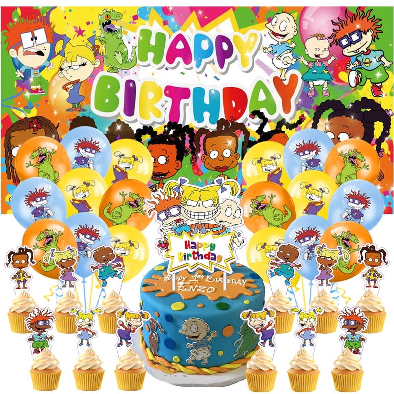 Rugrats Party Supplies Latex Balloons Decor Banner Backdrop Kit ...